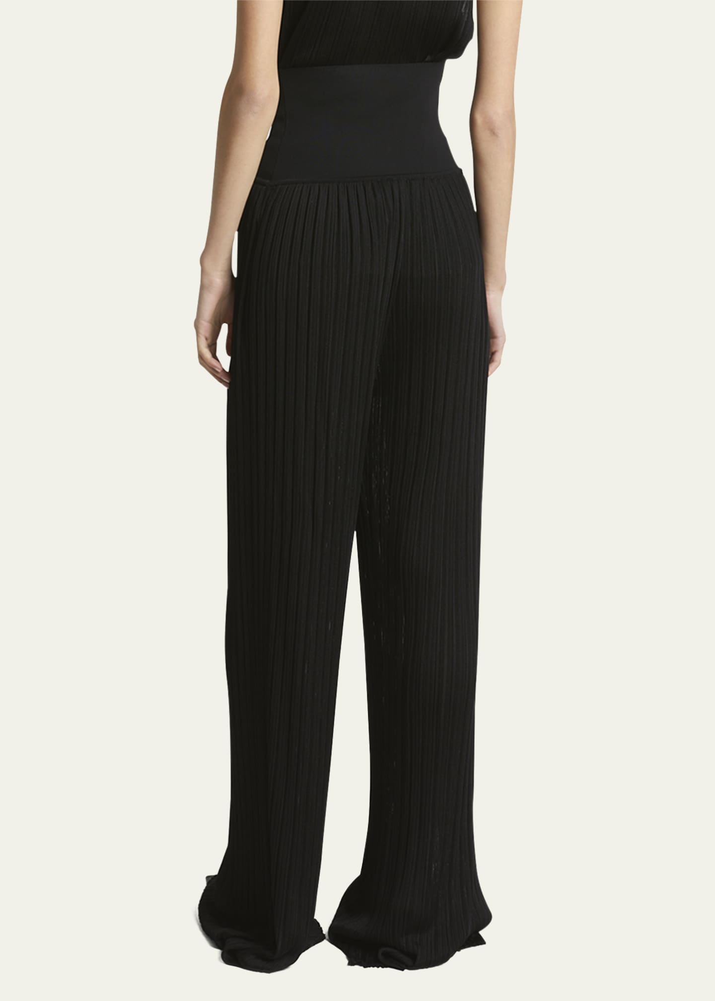 ALAIA Micro Pleat Trousers - Bergdorf Goodman