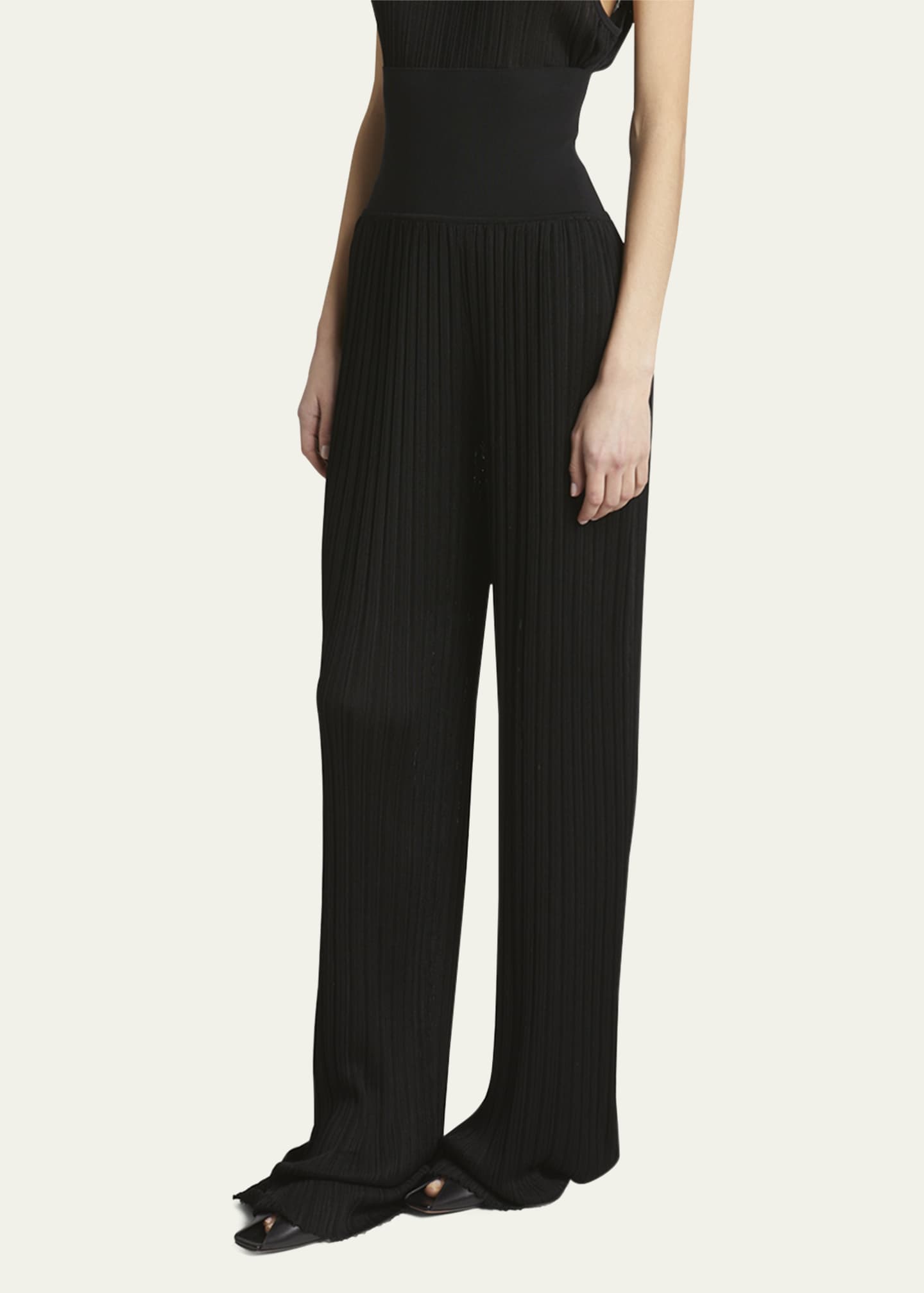 ALAIA Micro Pleat Trousers - Bergdorf Goodman