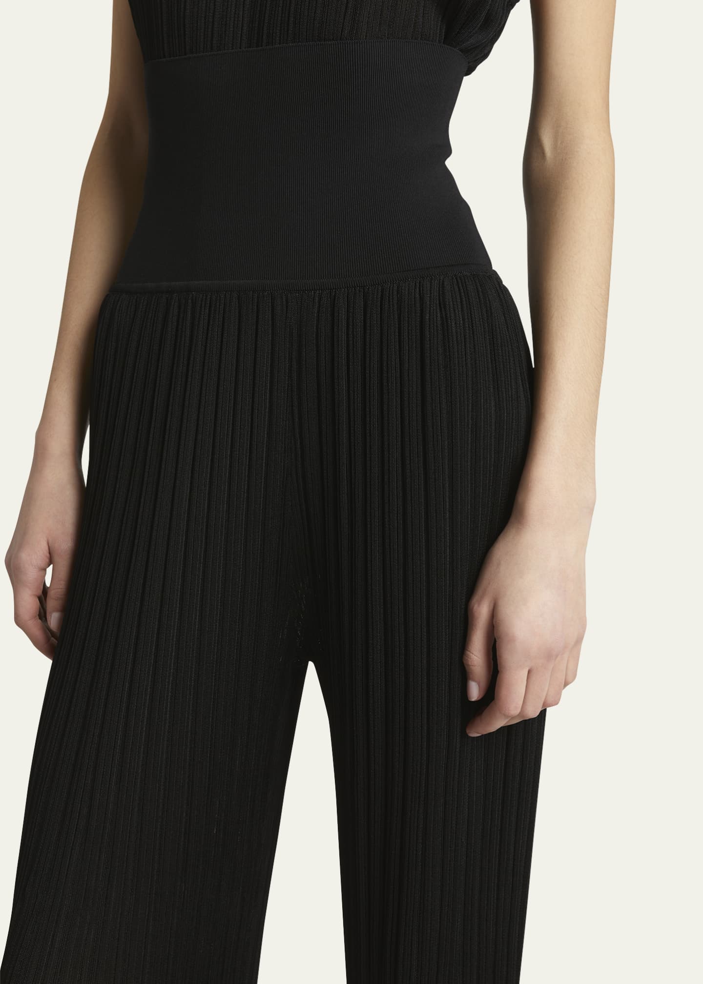 ALAIA Micro Pleat Trousers - Bergdorf Goodman