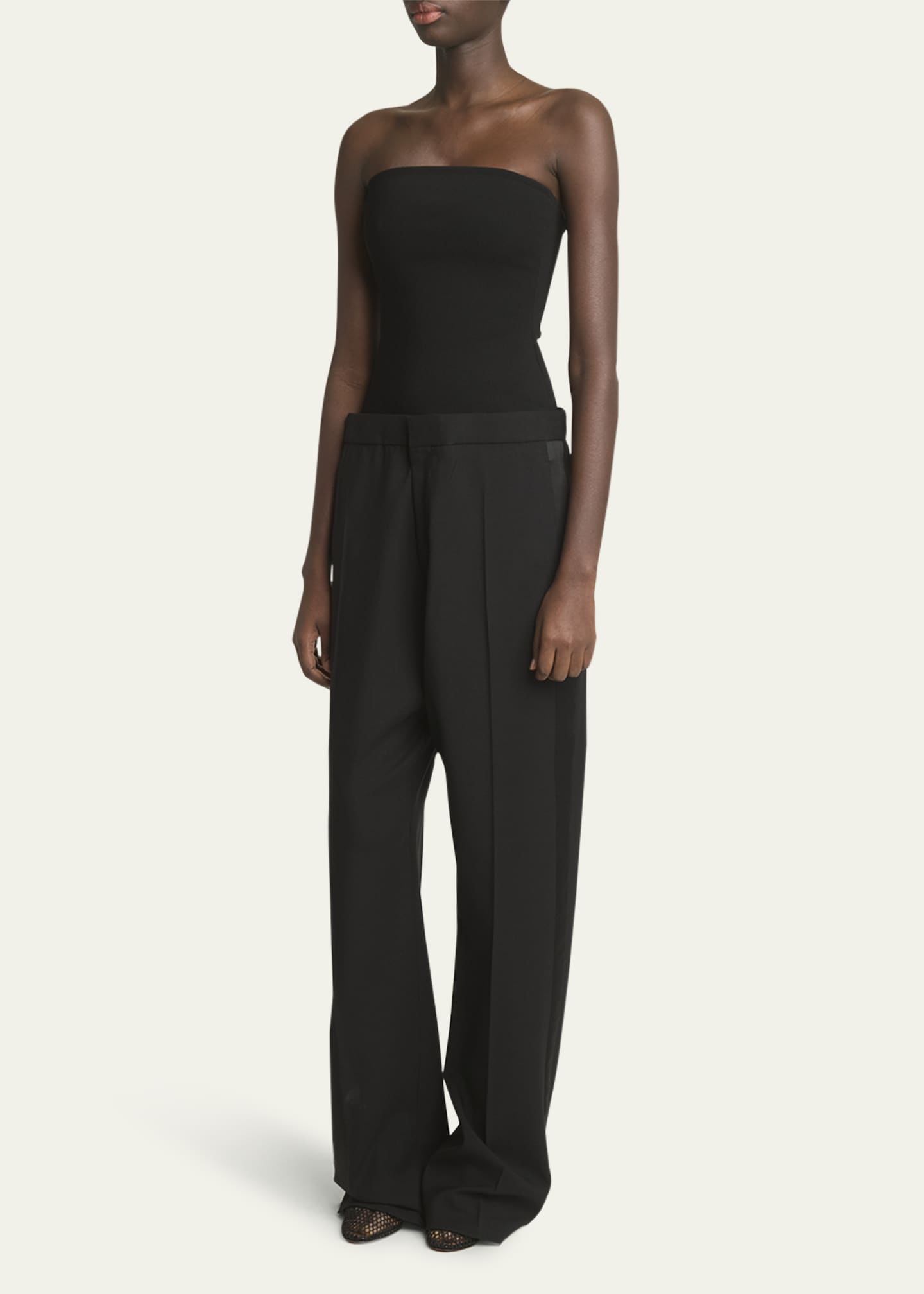 ALAIA Strapless Wool Tuexdo Jumpsuit - Bergdorf Goodman
