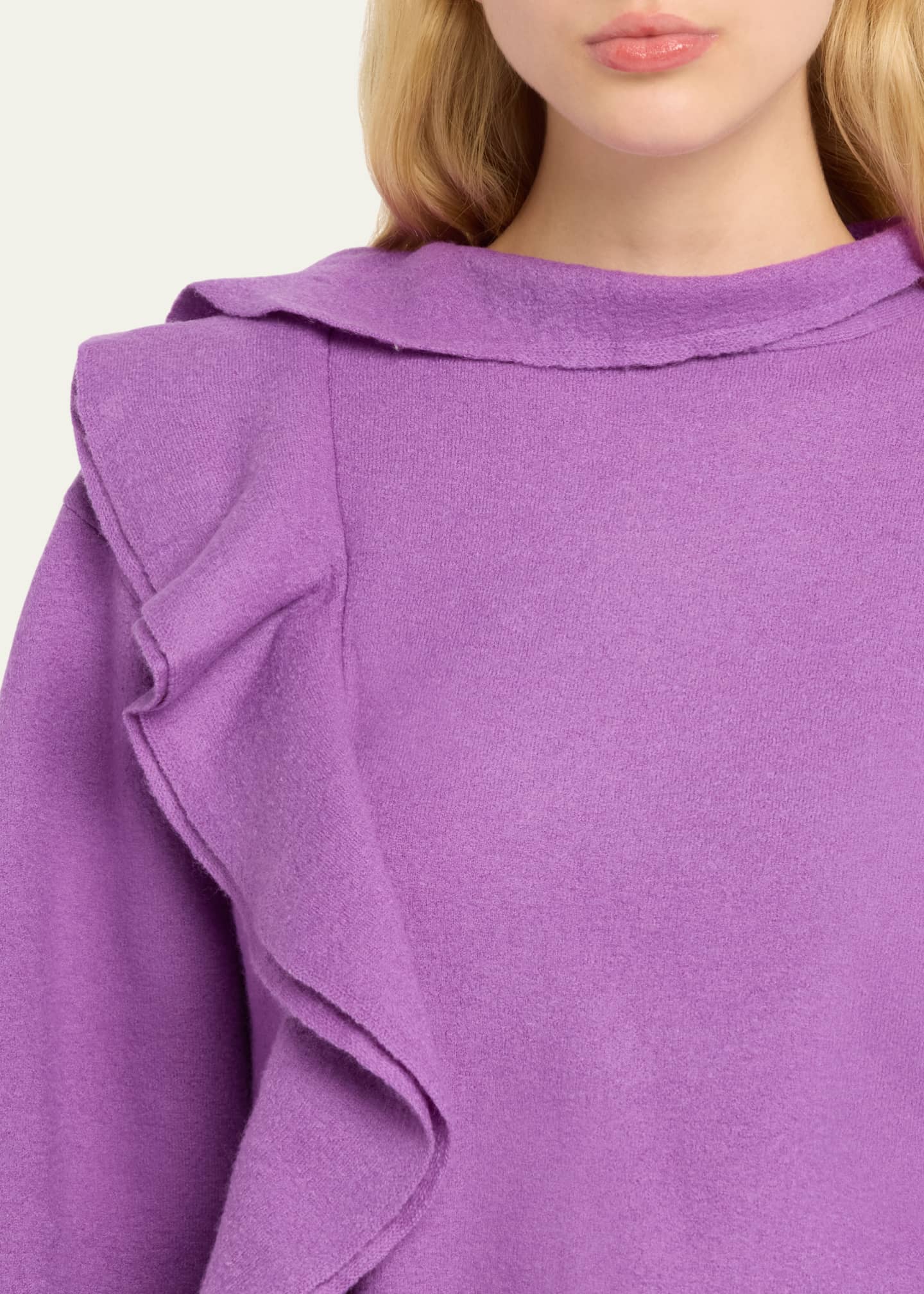 Ulla Johnson Corinna Ruffled Wool Pullover Sweater - Bergdorf Goodman