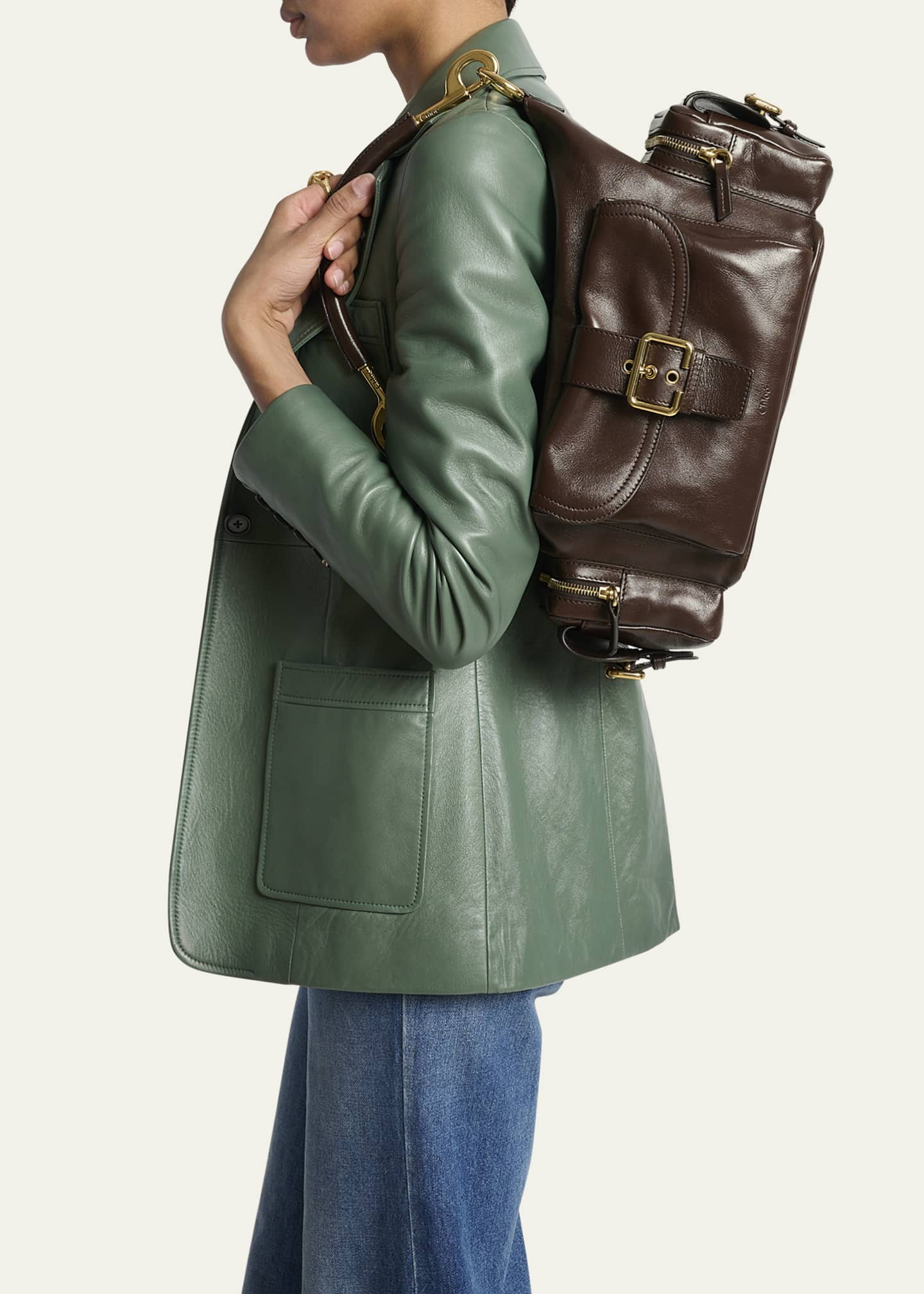 Chloe Camera Bag Medium in Natural Shiny Calfskin - Bergdorf Goodman