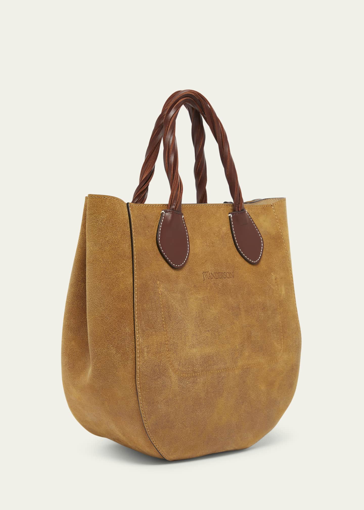 JW Anderson Small Punch Suede Tote Bag - Bergdorf Goodman