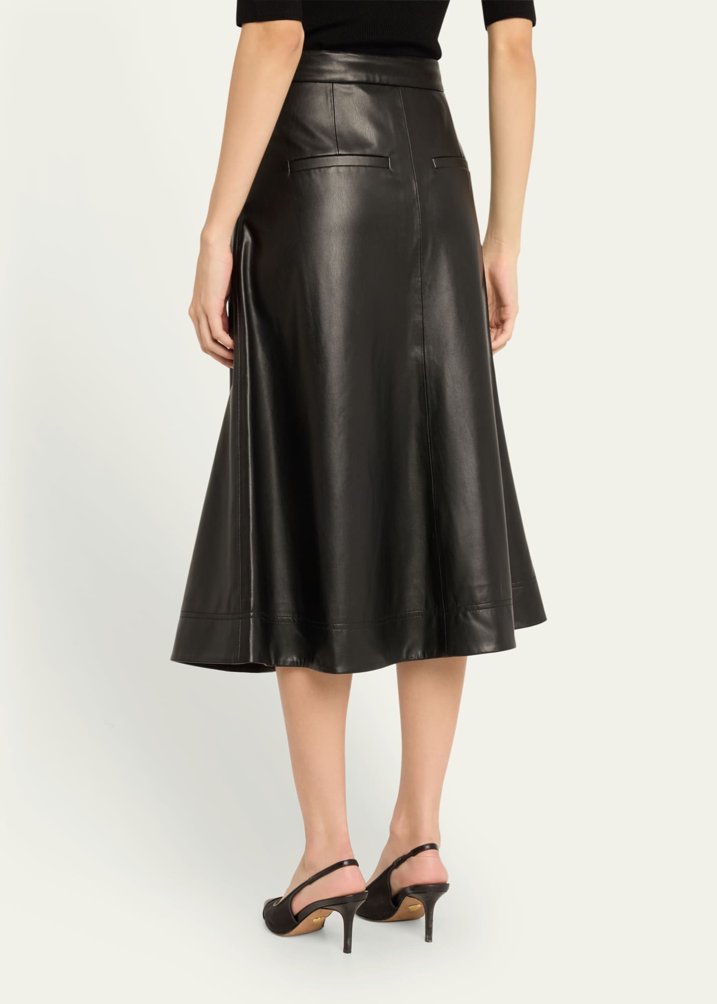 Veronica Beard Louise Vegan Leather Skirt - Bergdorf Goodman