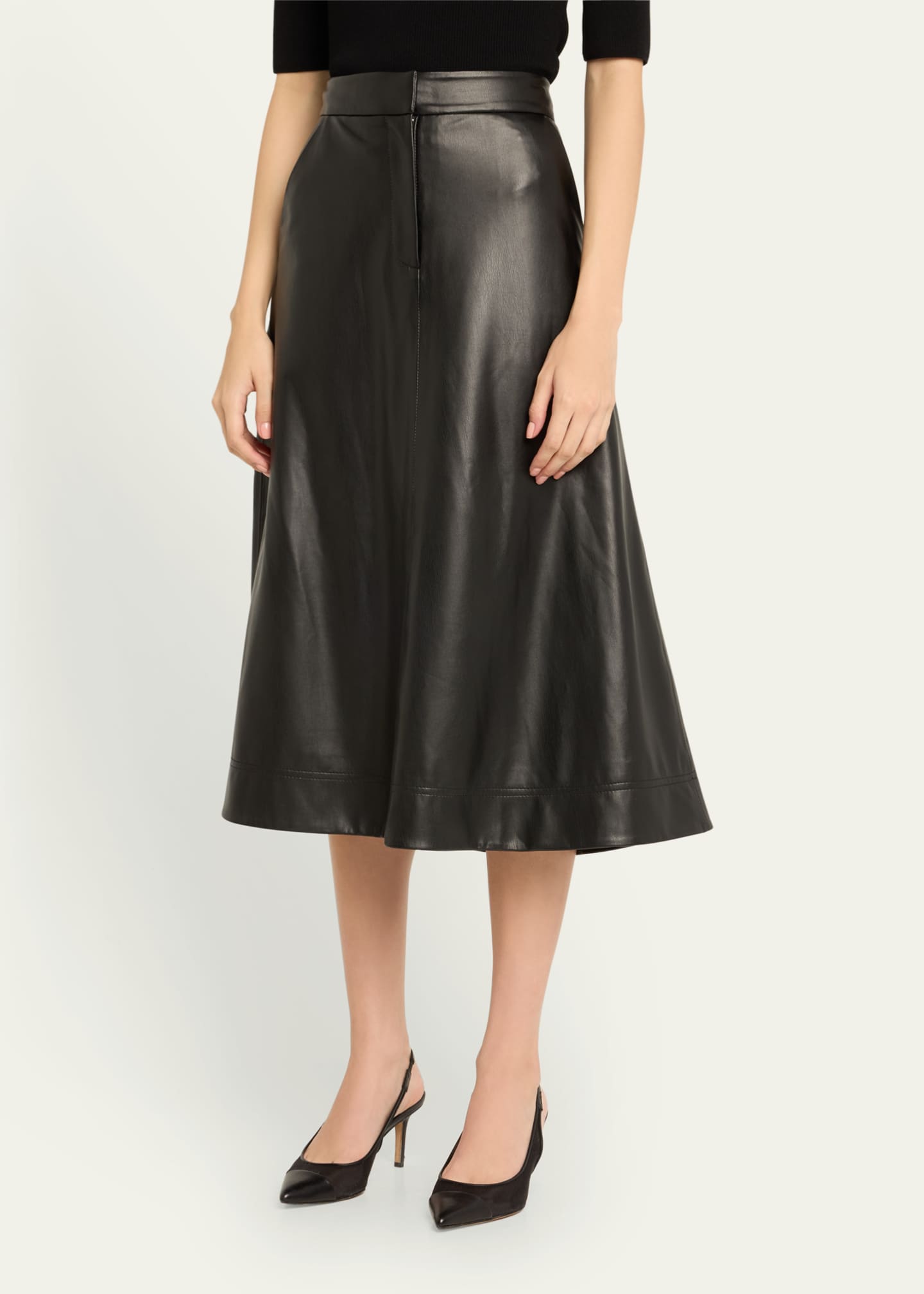 Veronica Beard Louise Vegan Leather Skirt - Bergdorf Goodman