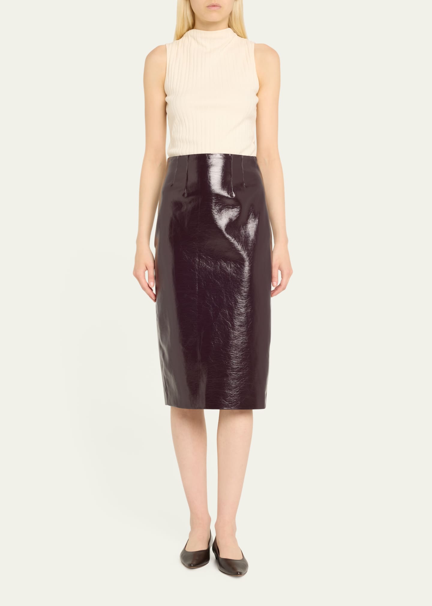Veronica Beard Holmes Vegan Leather Pencil Skirt - Bergdorf Goodman