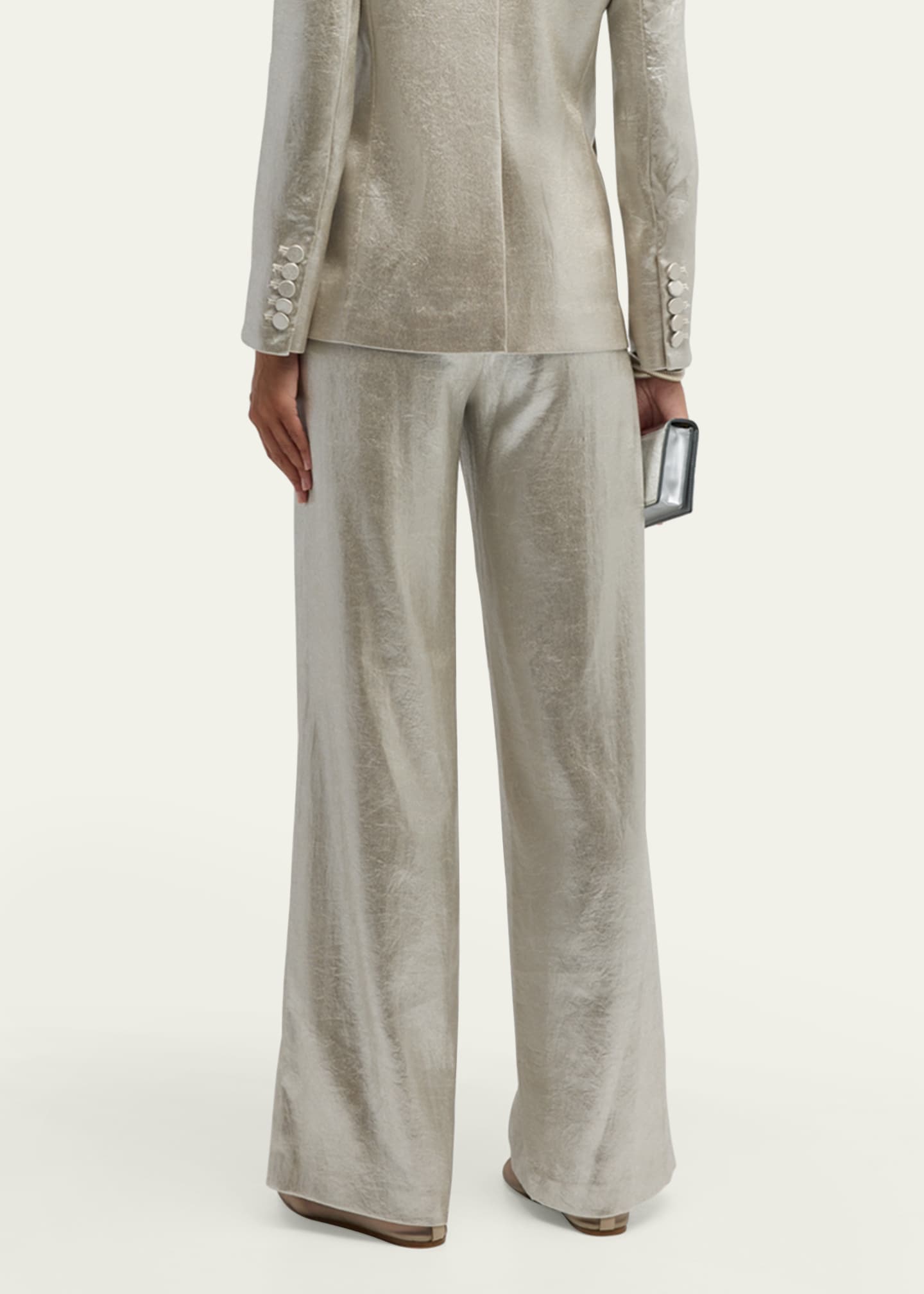 Veronica Beard Millicent Metallic Suiting Pants - Bergdorf Goodman