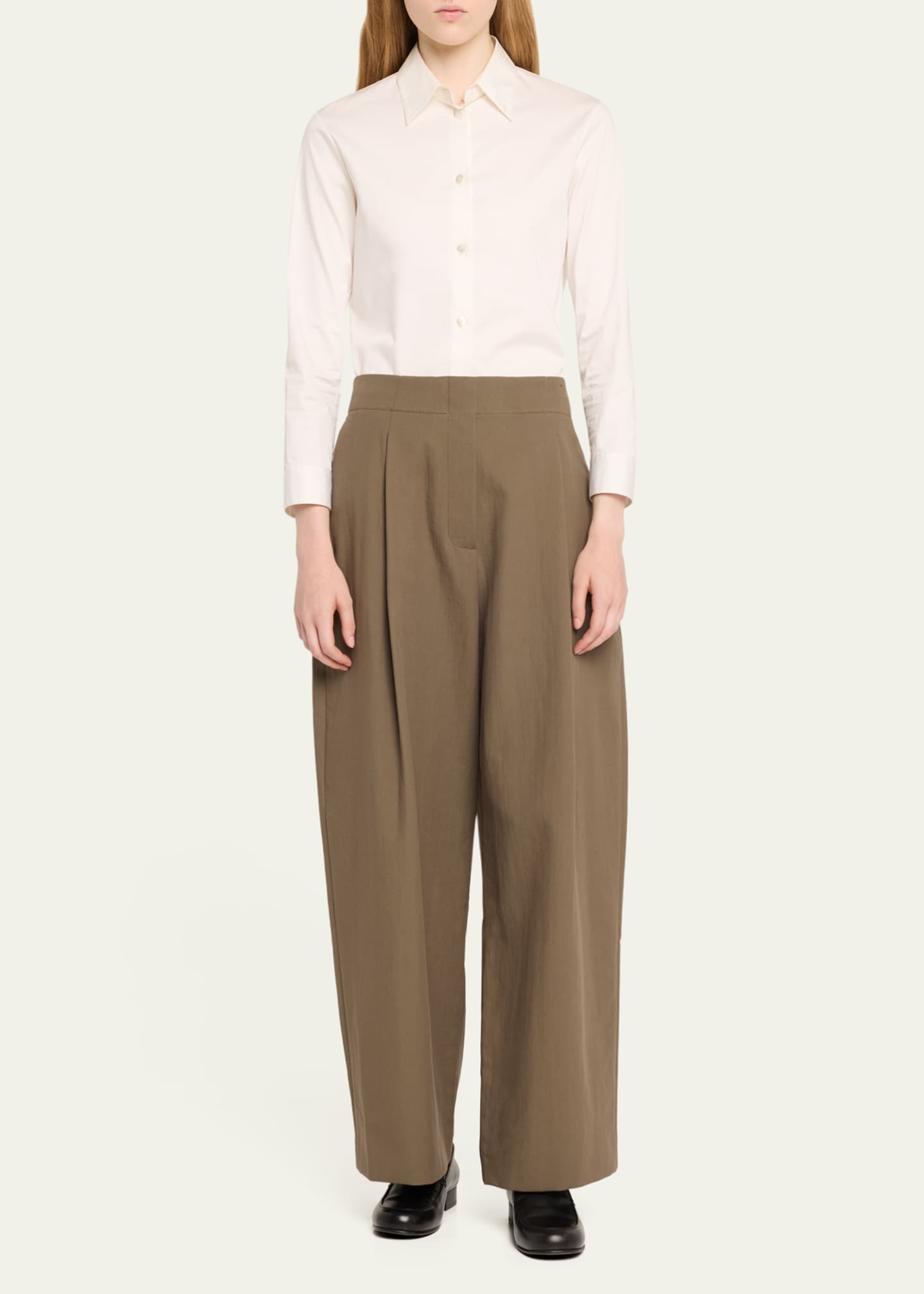 Studio Nicholson Deep Pleat Volume Ankle Pants - Bergdorf Goodman