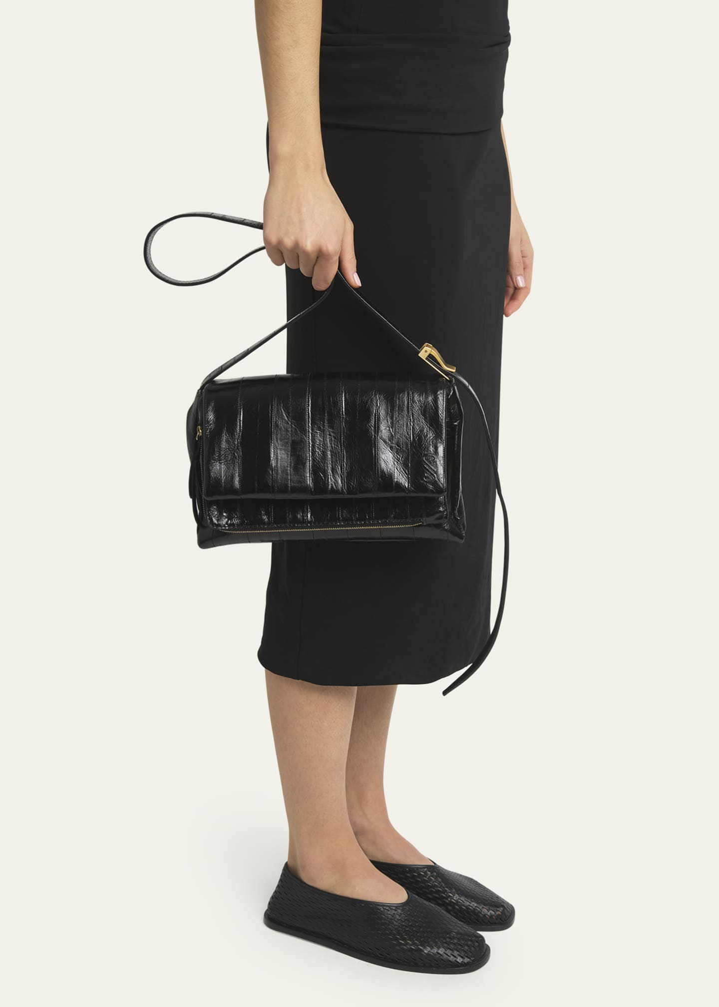 Proenza Schouler City Small Flap Eel Shoulder Bag - Bergdorf Goodman