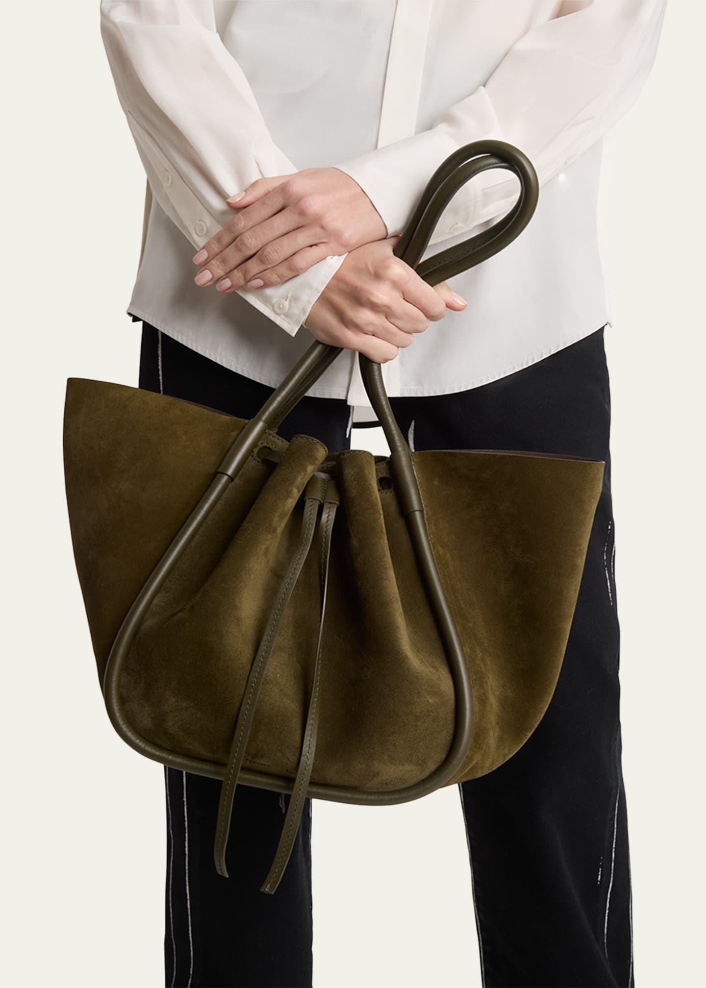Proenza Schouler Large Drawstring Suede Tote Bag - Bergdorf Goodman