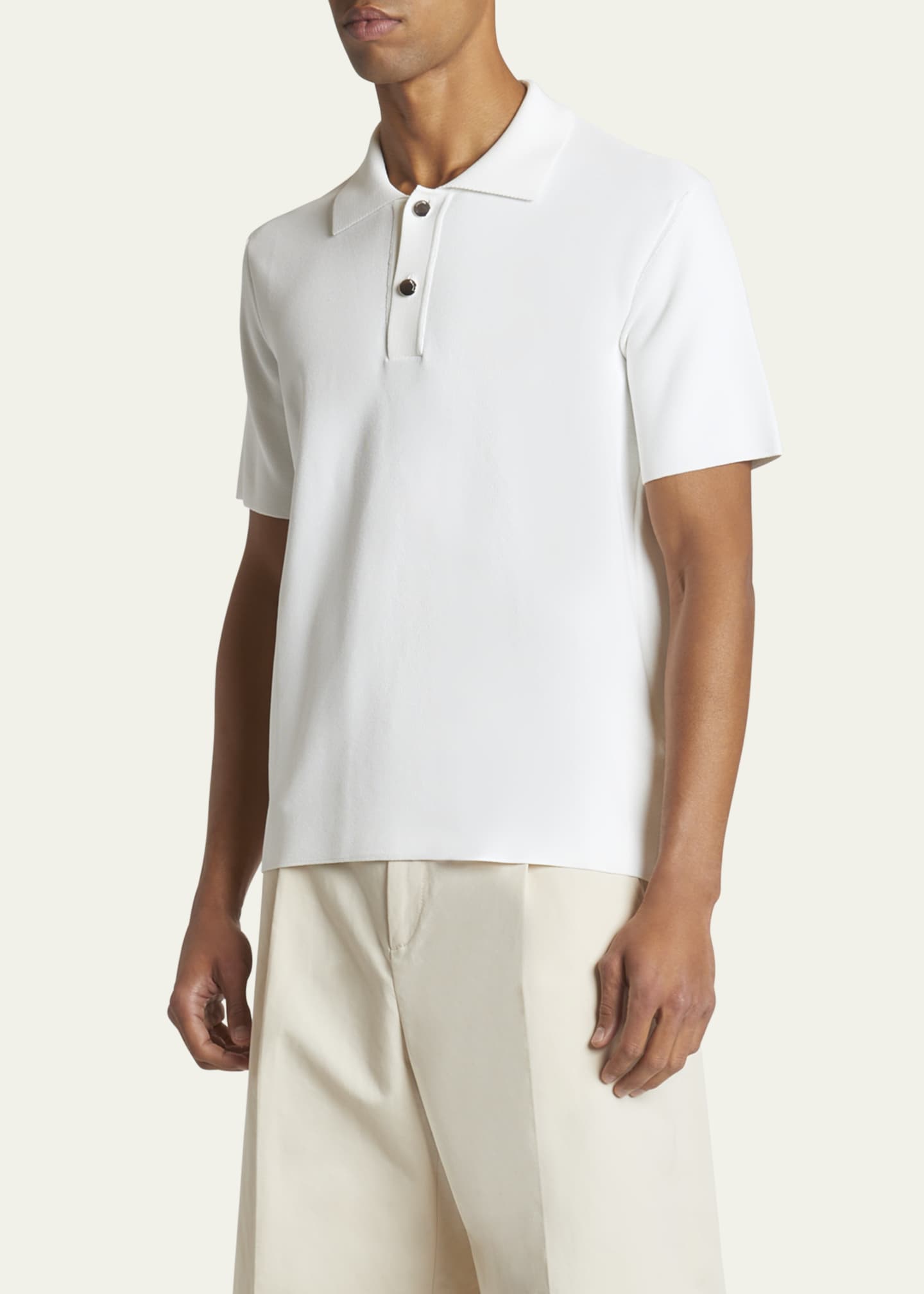 Jacquemus Men's Mesh Knit Polo Shirt - Bergdorf Goodman