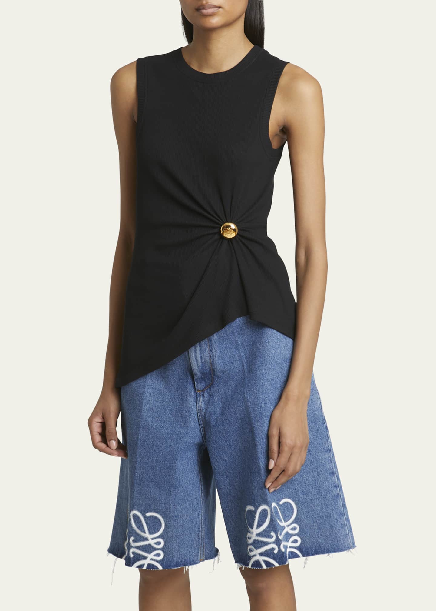 Loewe Draped Button Tank Top - Bergdorf Goodman
