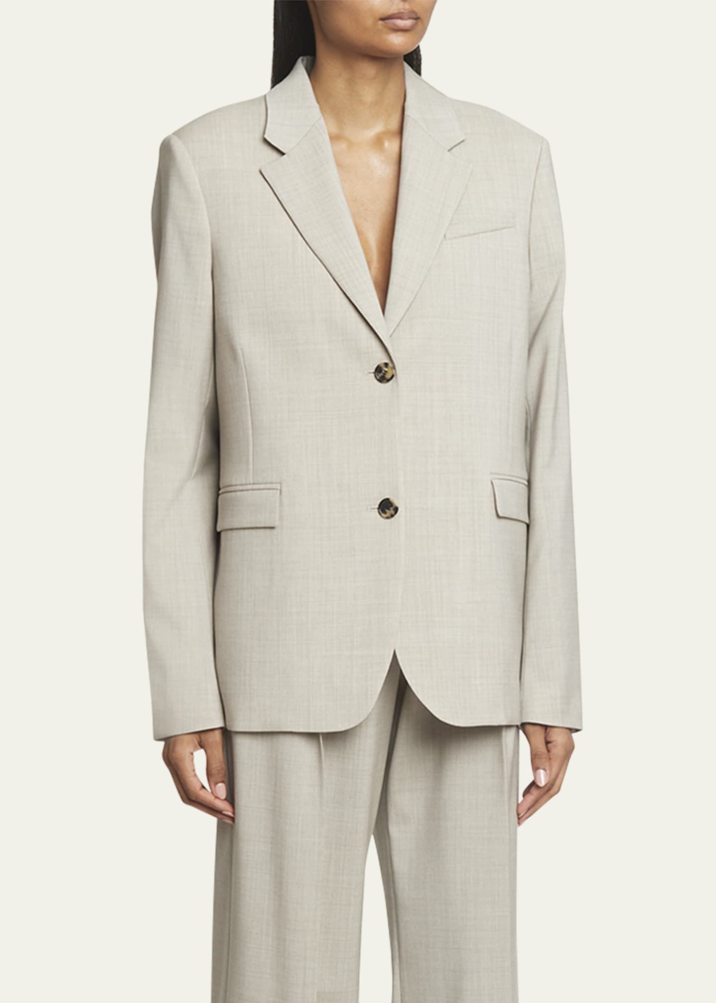 Loewe Split-Back Blazer Jacket with Tie Detail - Bergdorf Goodman