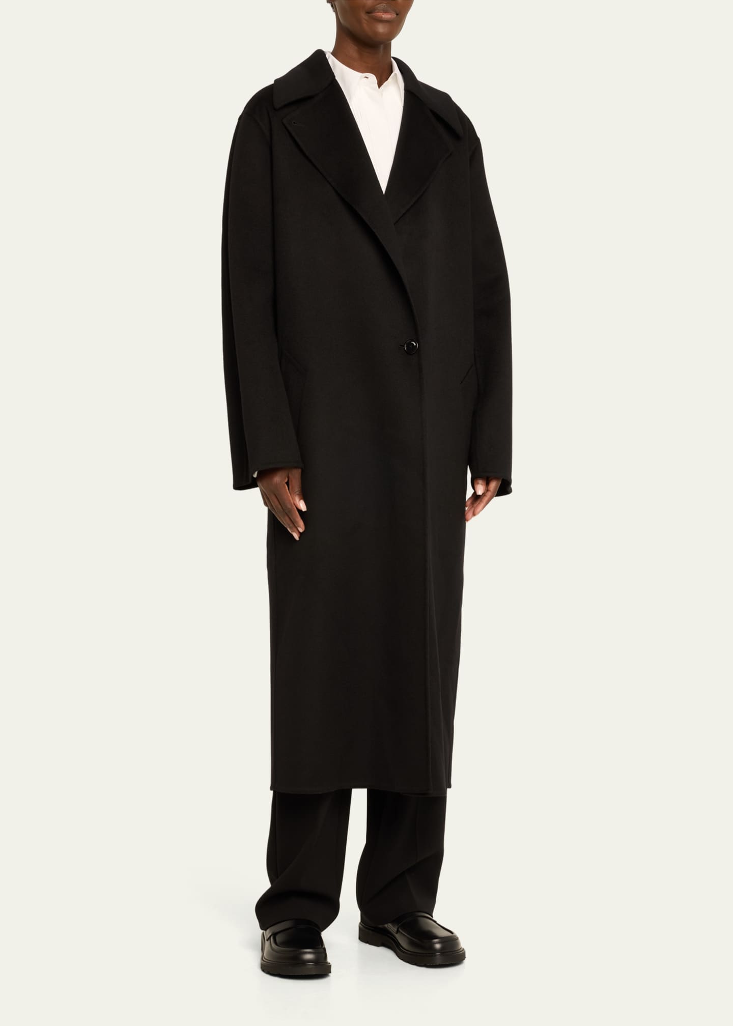 Loewe One-Button Wool Coat - Bergdorf Goodman