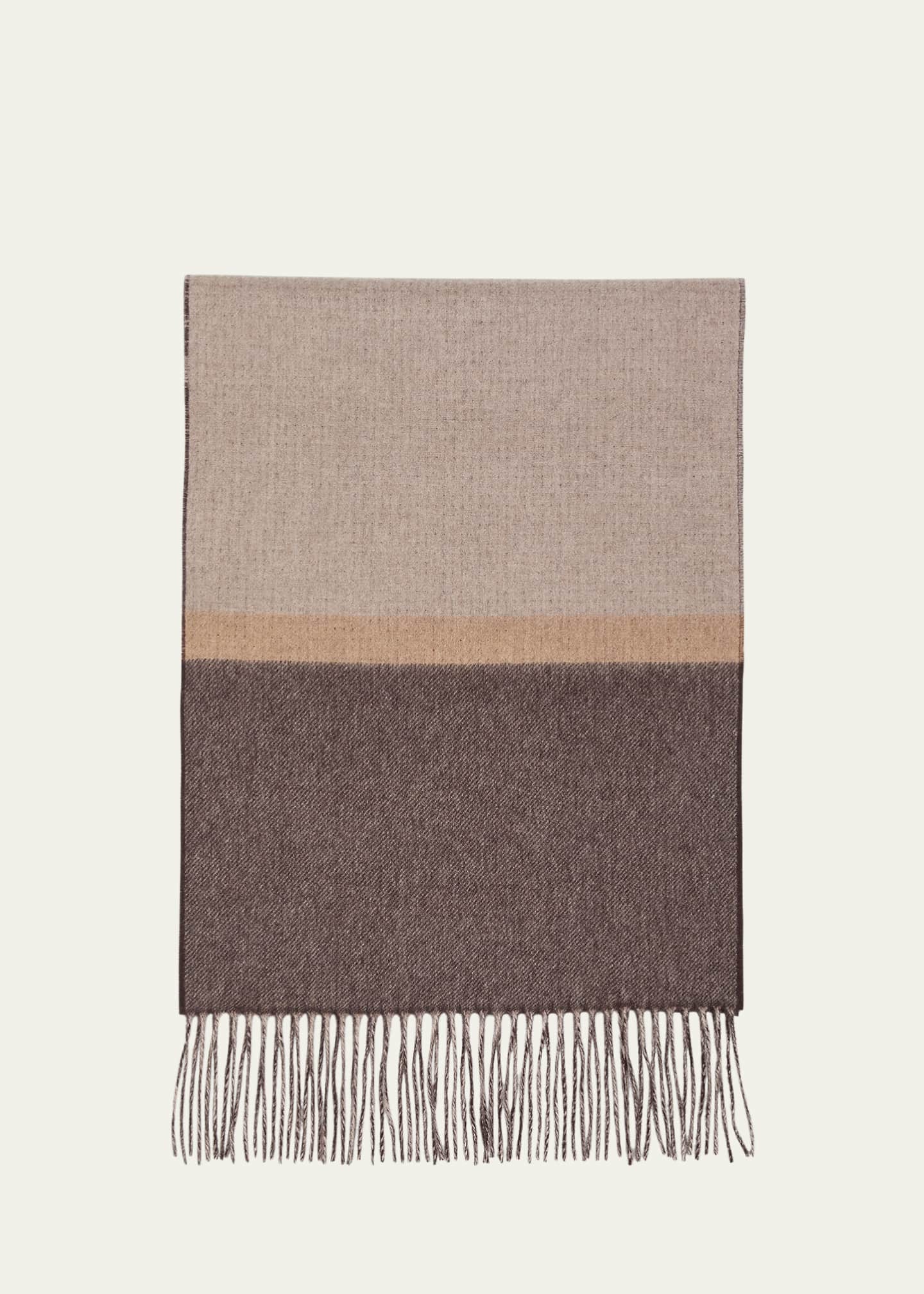 Kiton Men's Cashmere Color Block Scarf - Bergdorf Goodman