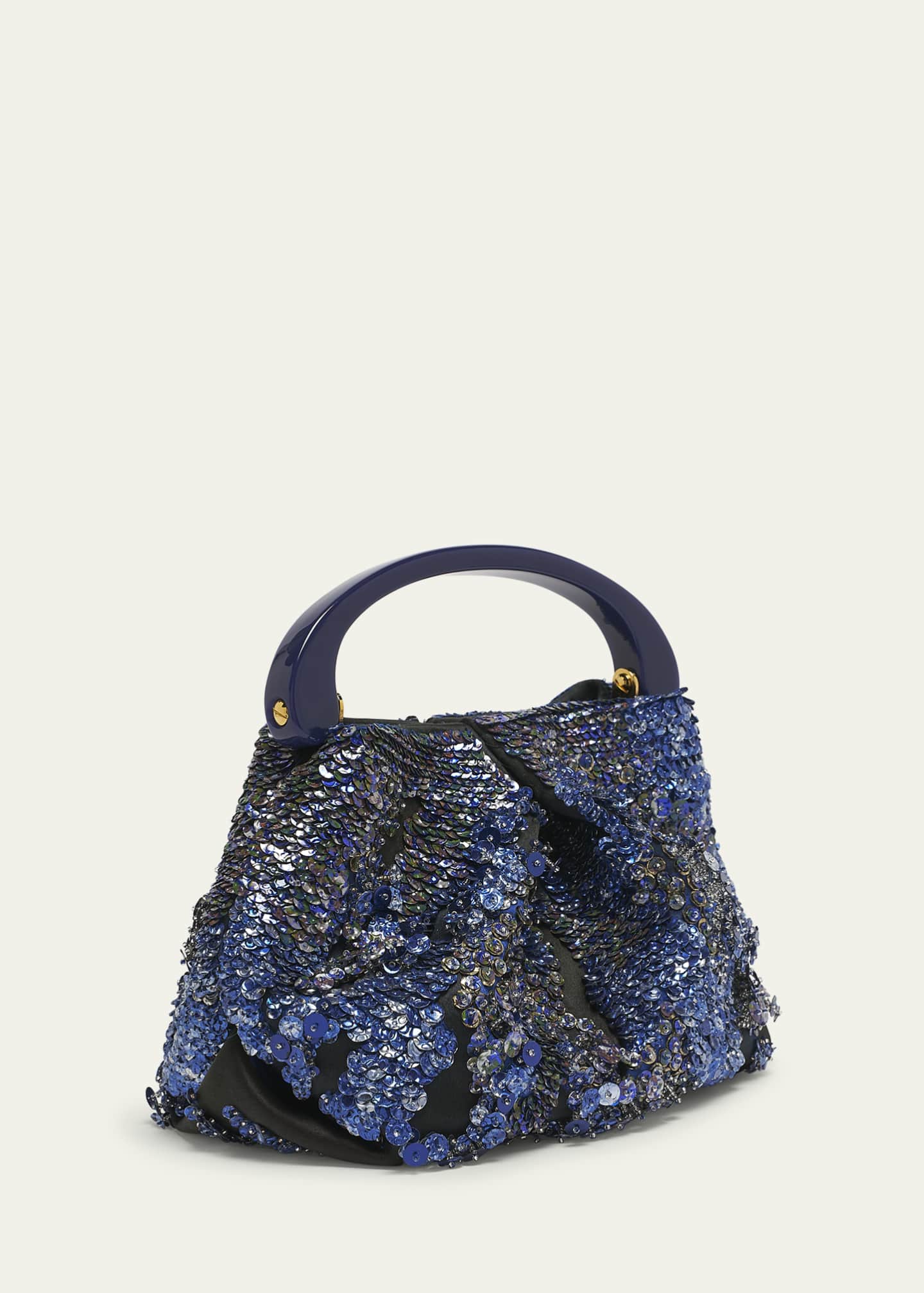Dries Van Noten Crisp Sequined Top Handle Bag - Bergdorf Goodman