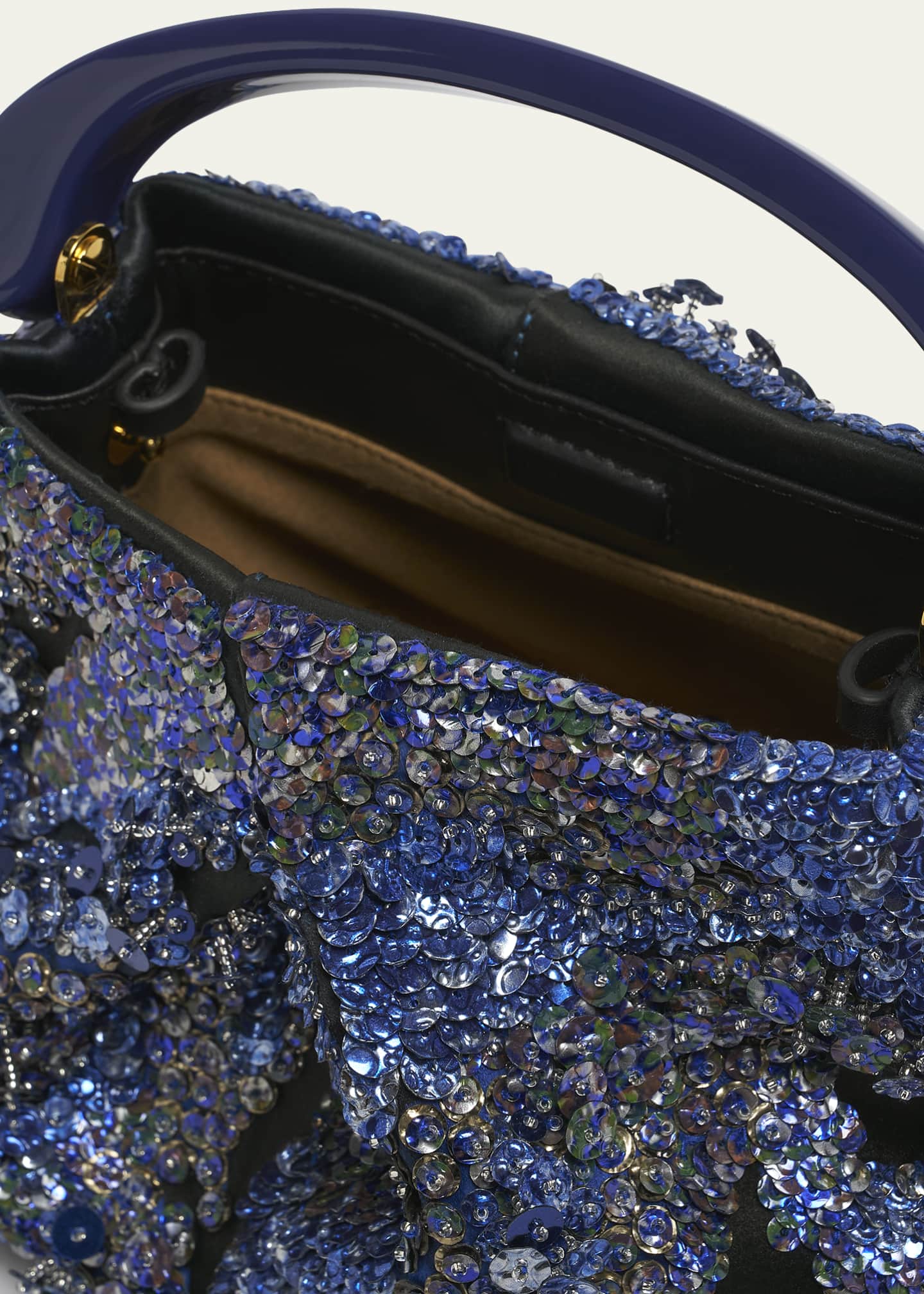 Dries Van Noten Crisp Sequined Top Handle Bag - Bergdorf Goodman