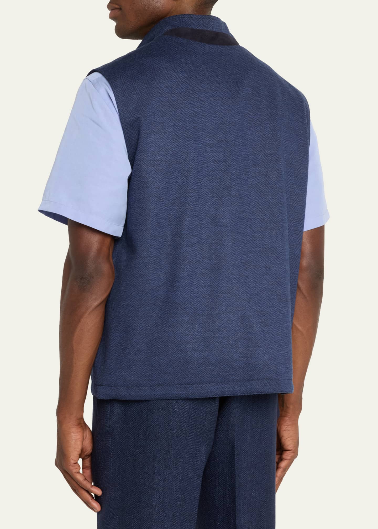 Ralph Lauren Purple Label Men's Reversible Houndstooth Hybrid Vest ...