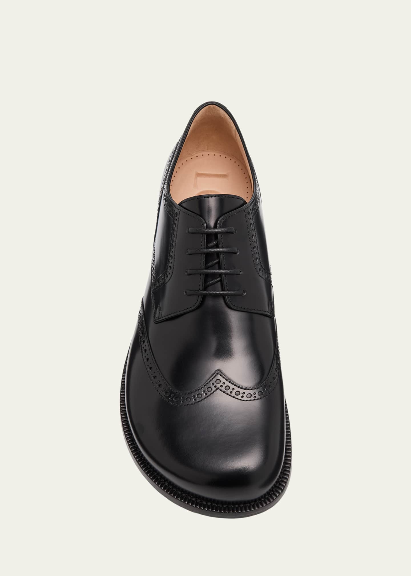 Loewe Men's Campo Brushed Calfskin Brogue Derby Shoes - Bergdorf Goodman