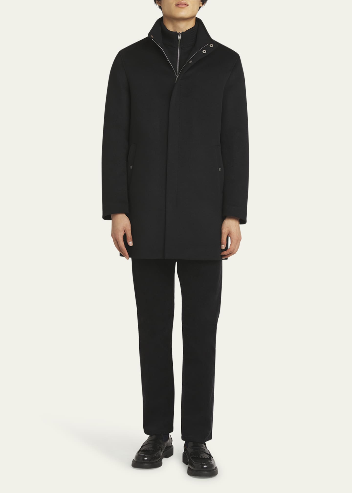 Agnona Men's Cashmere Zip Coat - Bergdorf Goodman