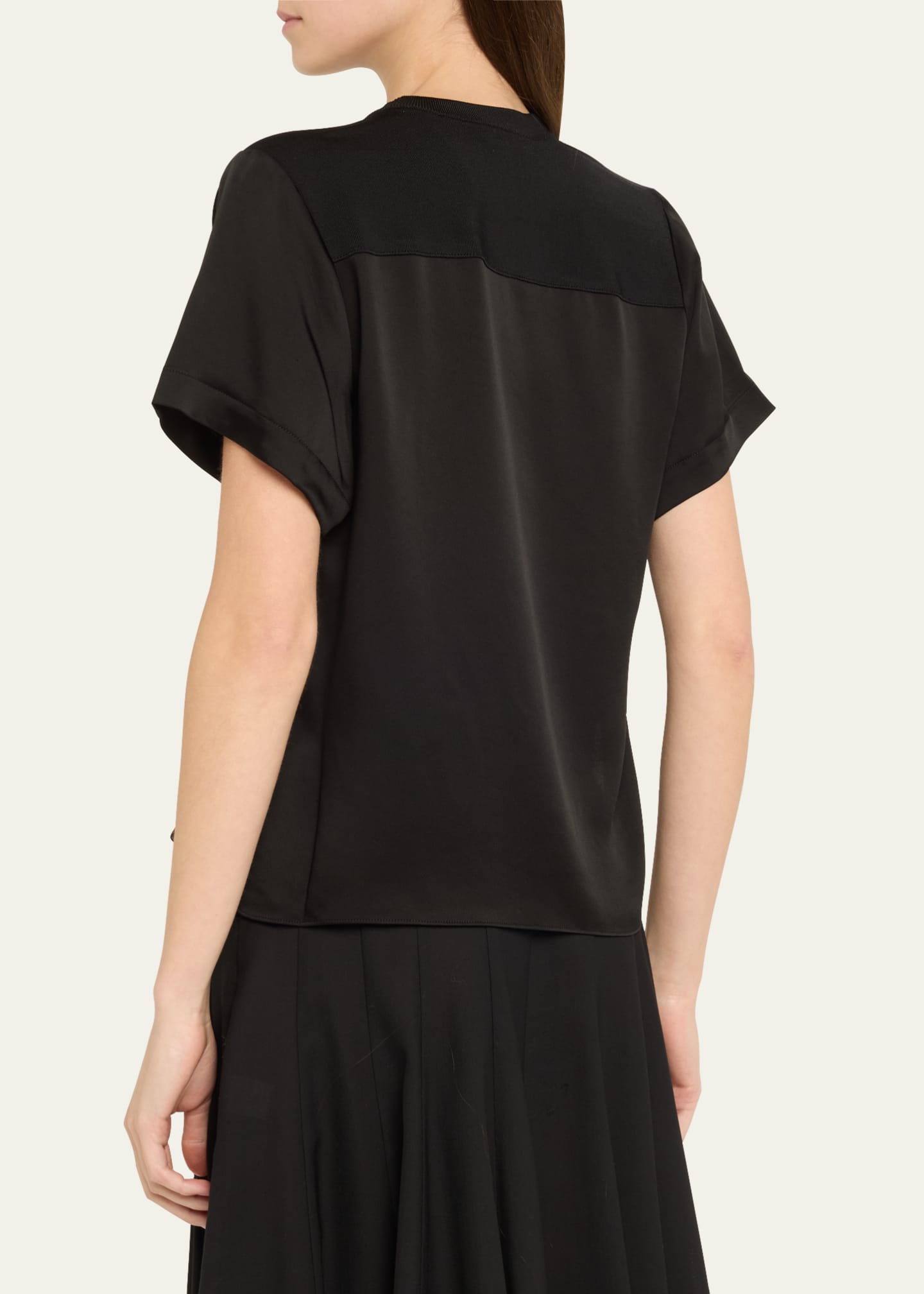 SIMKHAI Addy Short-Sleeve Knit T-Shirt - Bergdorf Goodman