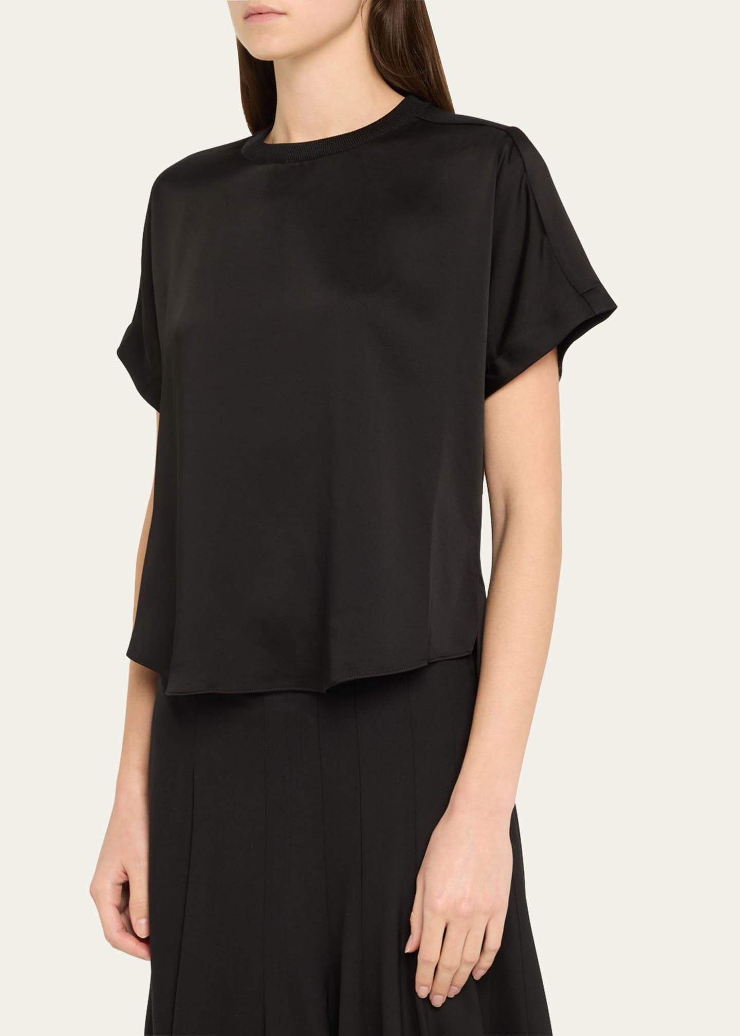 SIMKHAI Addy Short-Sleeve Knit T-Shirt - Bergdorf Goodman