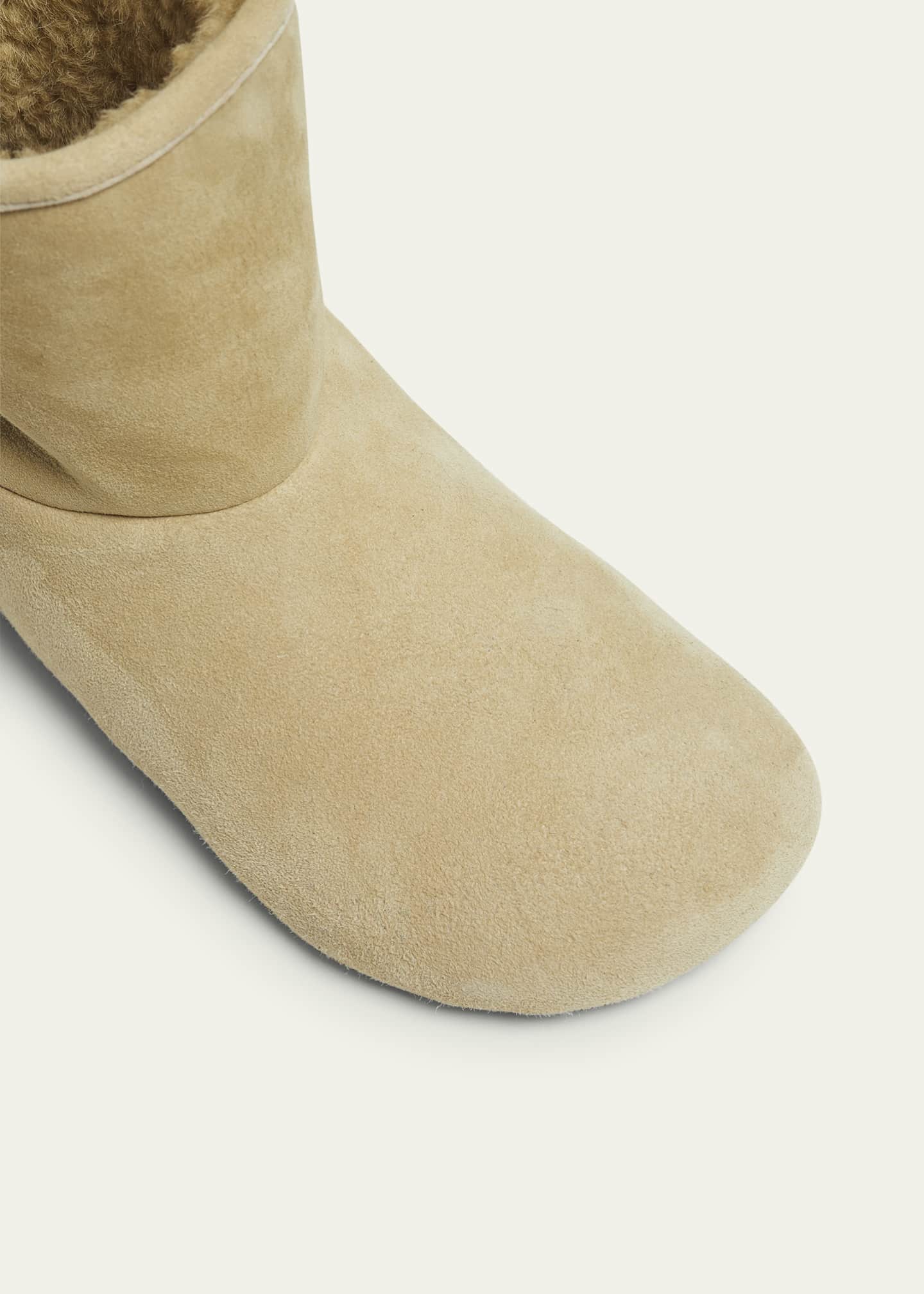 Loewe Lago Suede Shearling Cozy Boots - Bergdorf Goodman