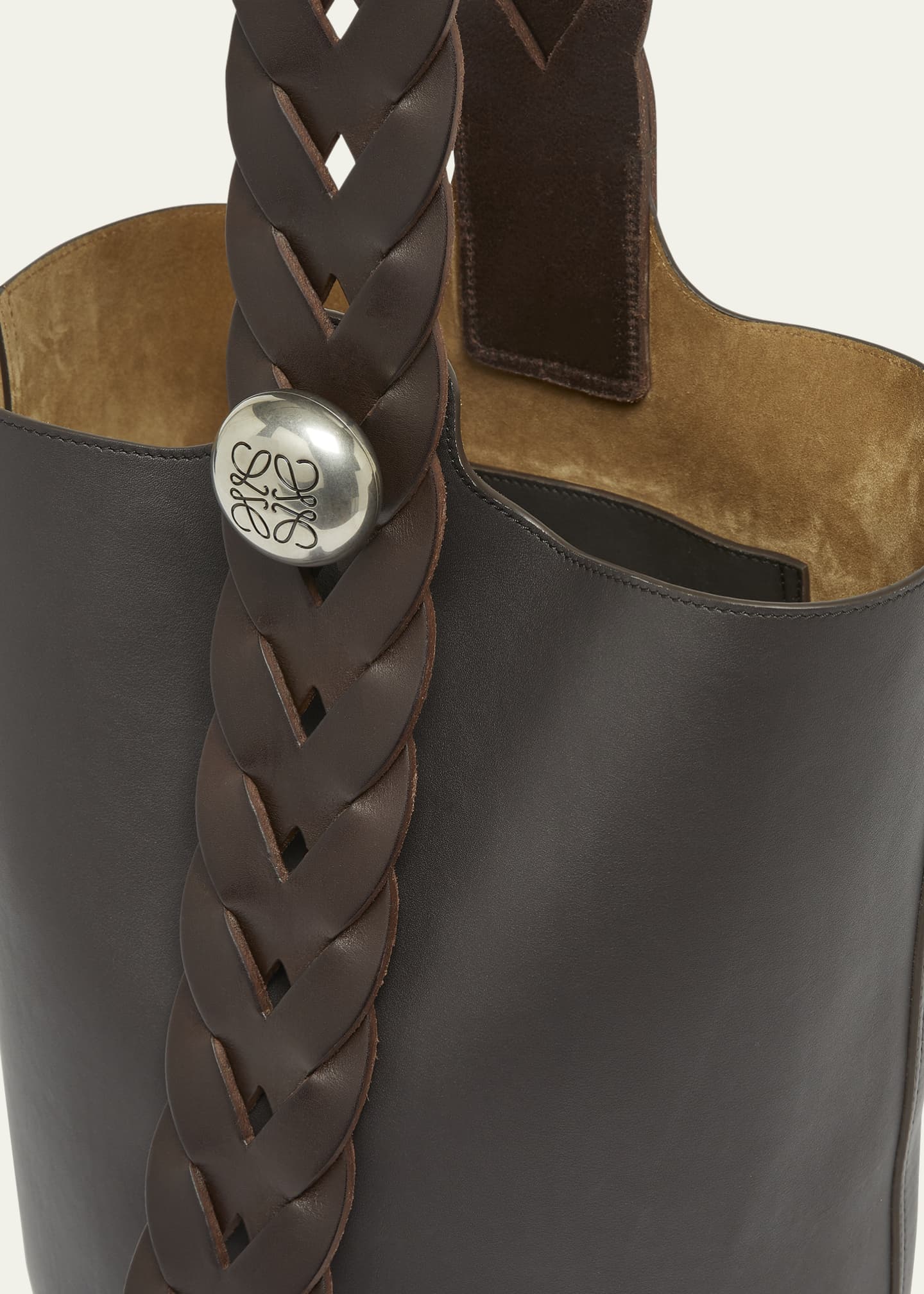 Loewe Men's Pebble Woven Leather Bucket Bag - Bergdorf Goodman