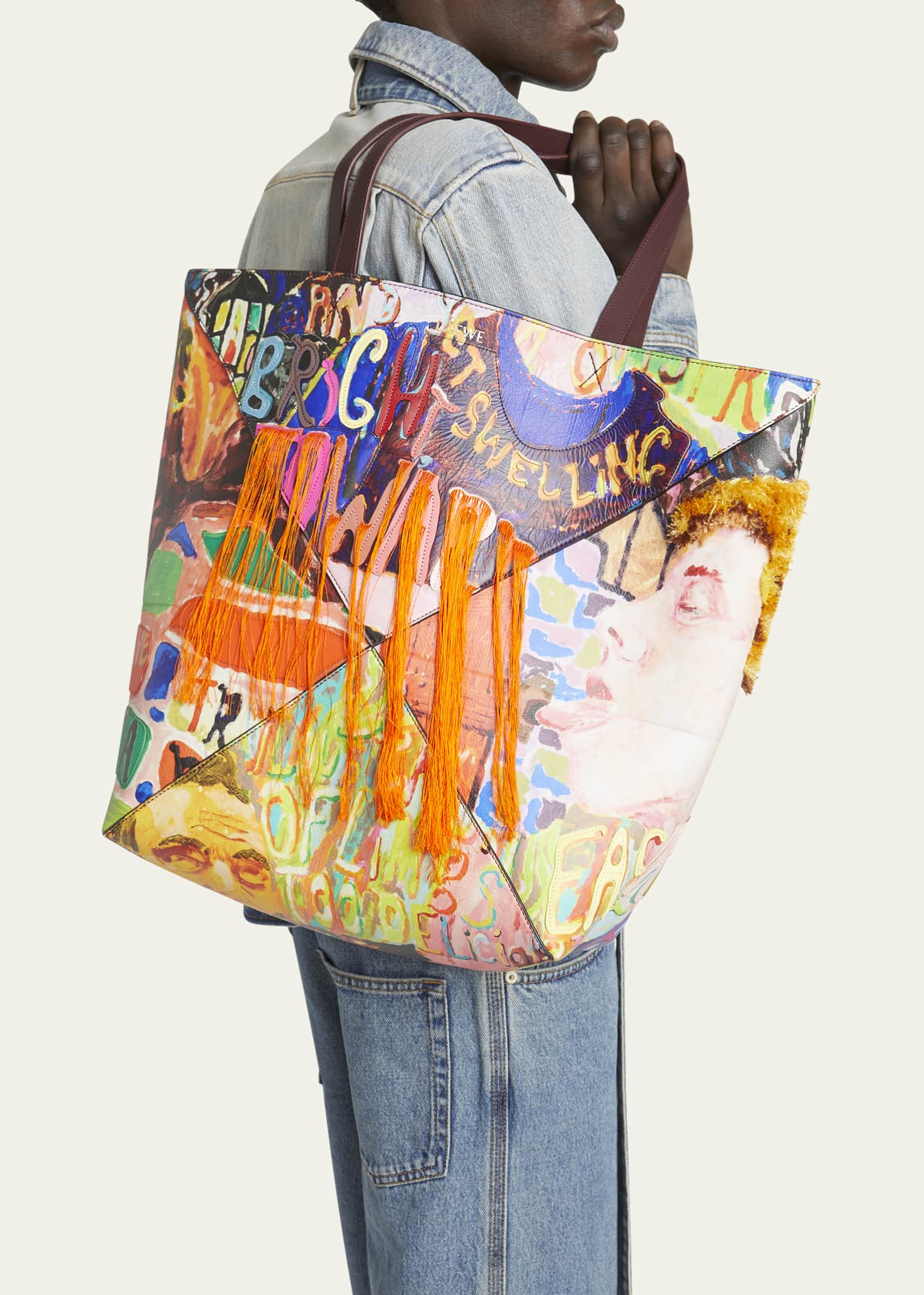 Loewe Men's Puzzle Fold Large Leather Tote Bag - Bergdorf Goodman
