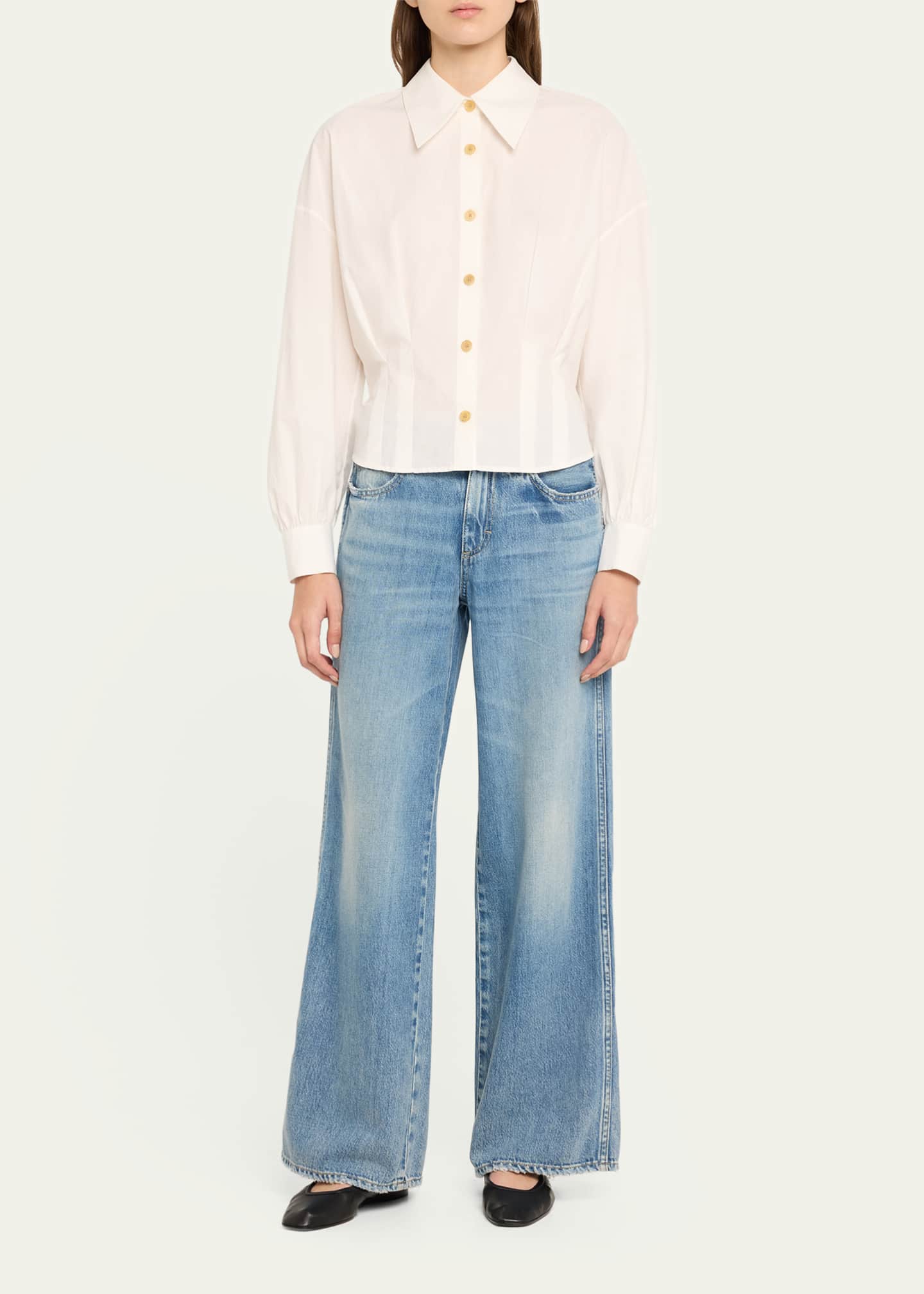 AMO Denim Regina Wide-Leg Jeans - Bergdorf Goodman