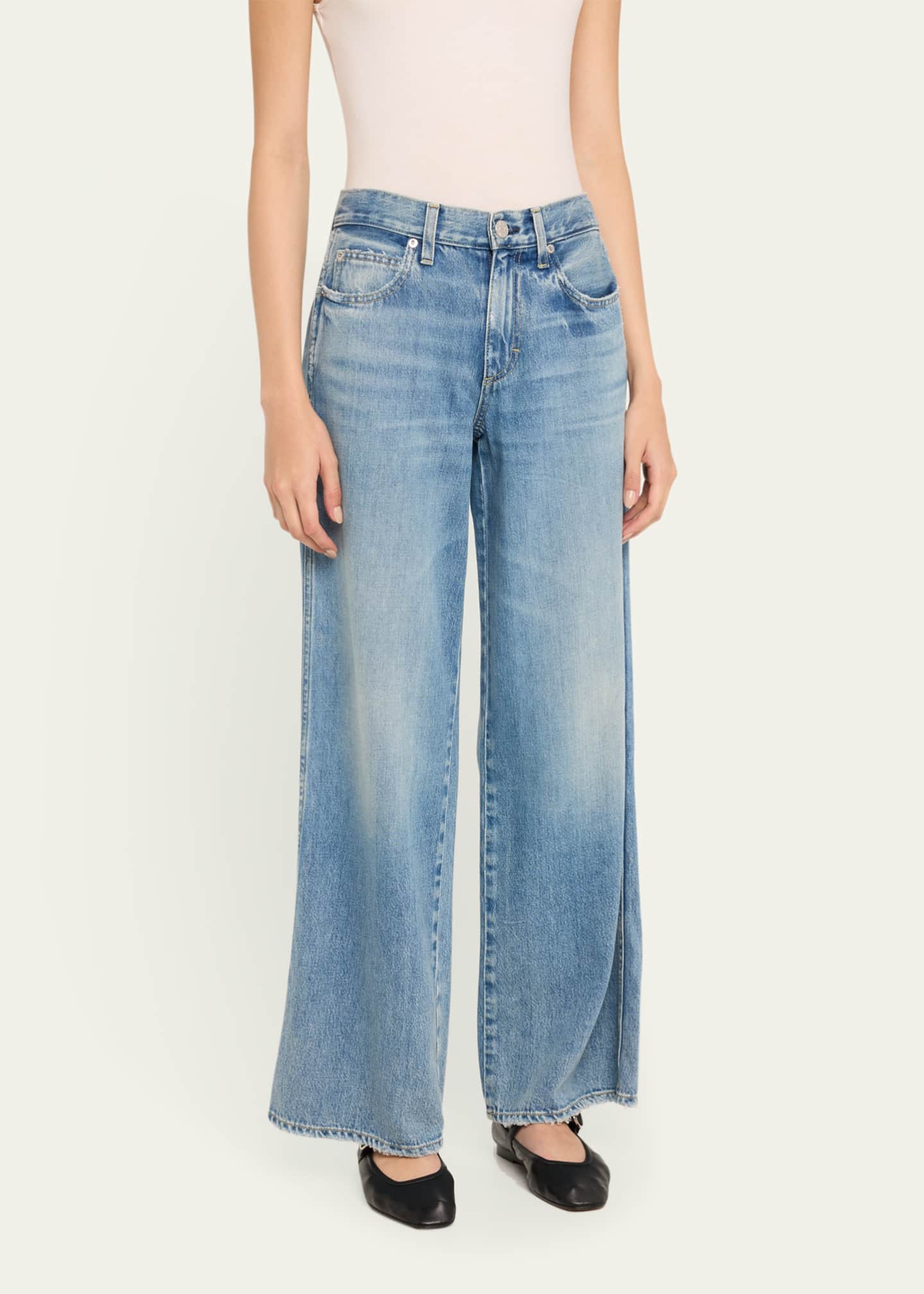 AMO Denim Regina Wide-Leg Jeans - Bergdorf Goodman
