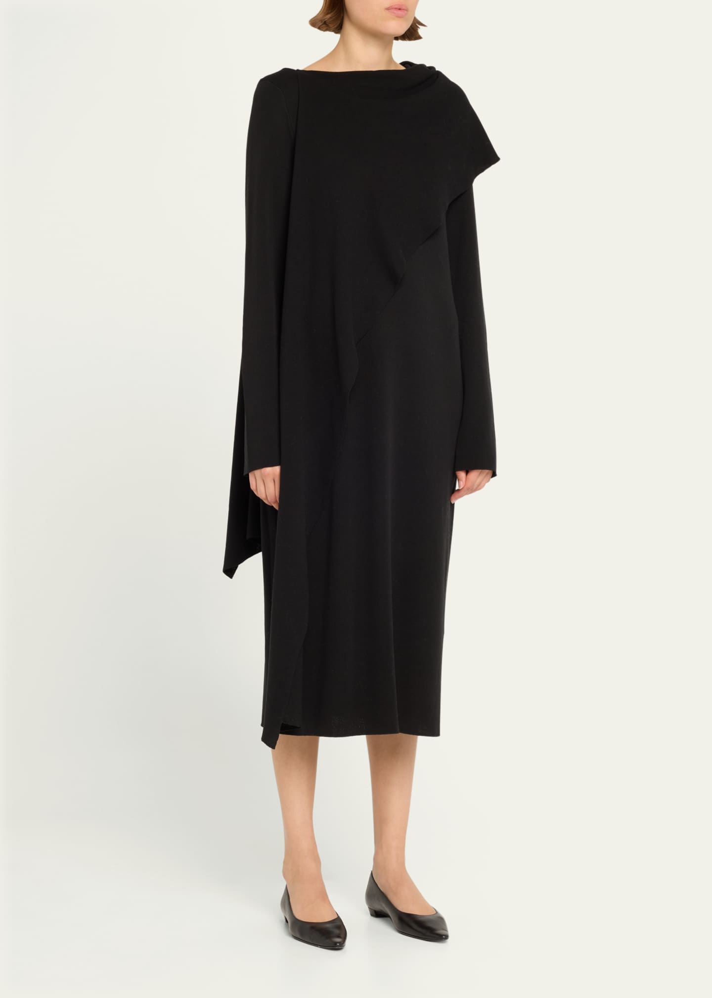 THE ROW Gayla Scarf-Neck Silk Tunic Dress - Bergdorf Goodman