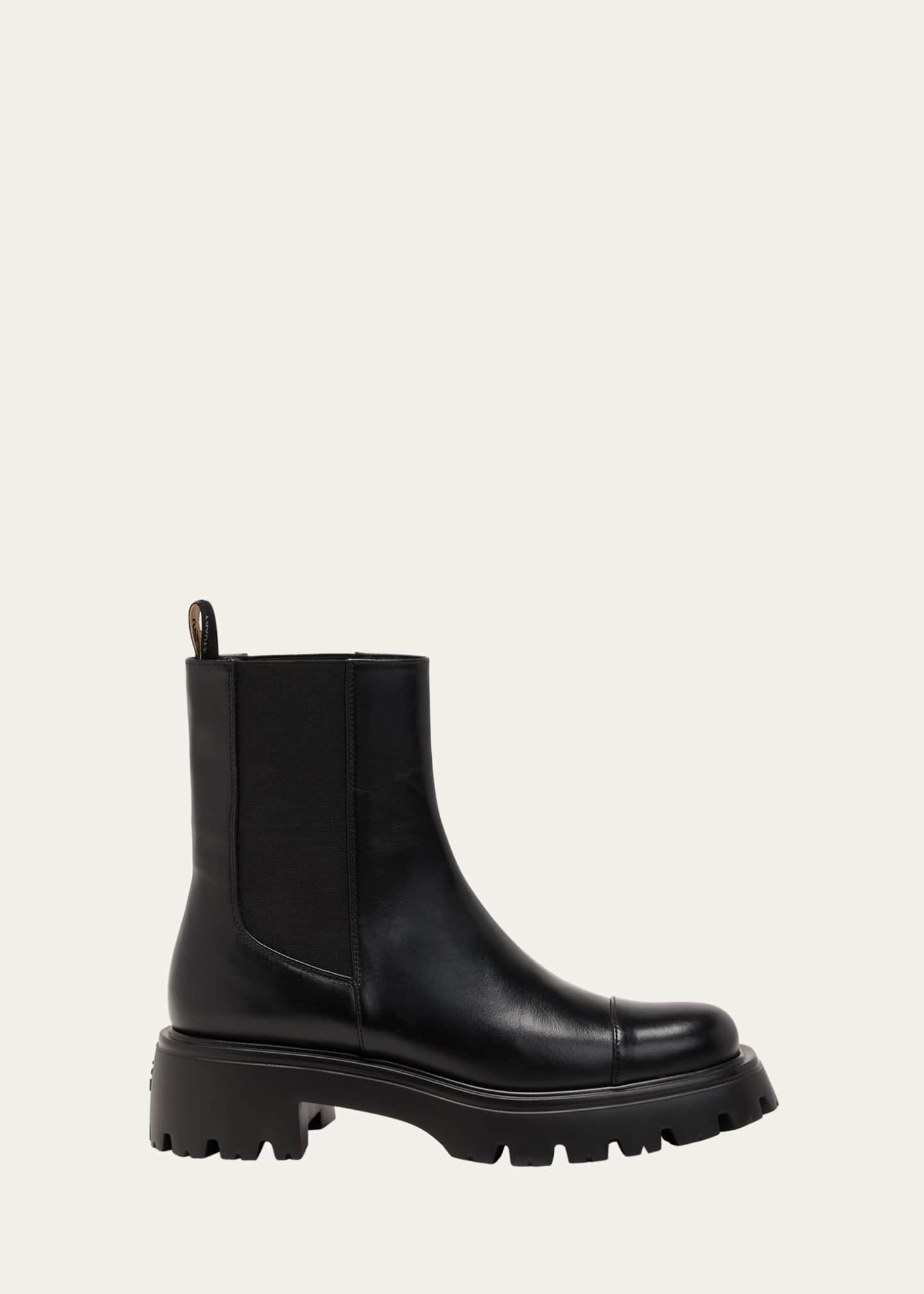 Stuart Weitzman Emerson Cap-Toe Leather Chelsea Boots - Bergdorf Goodman