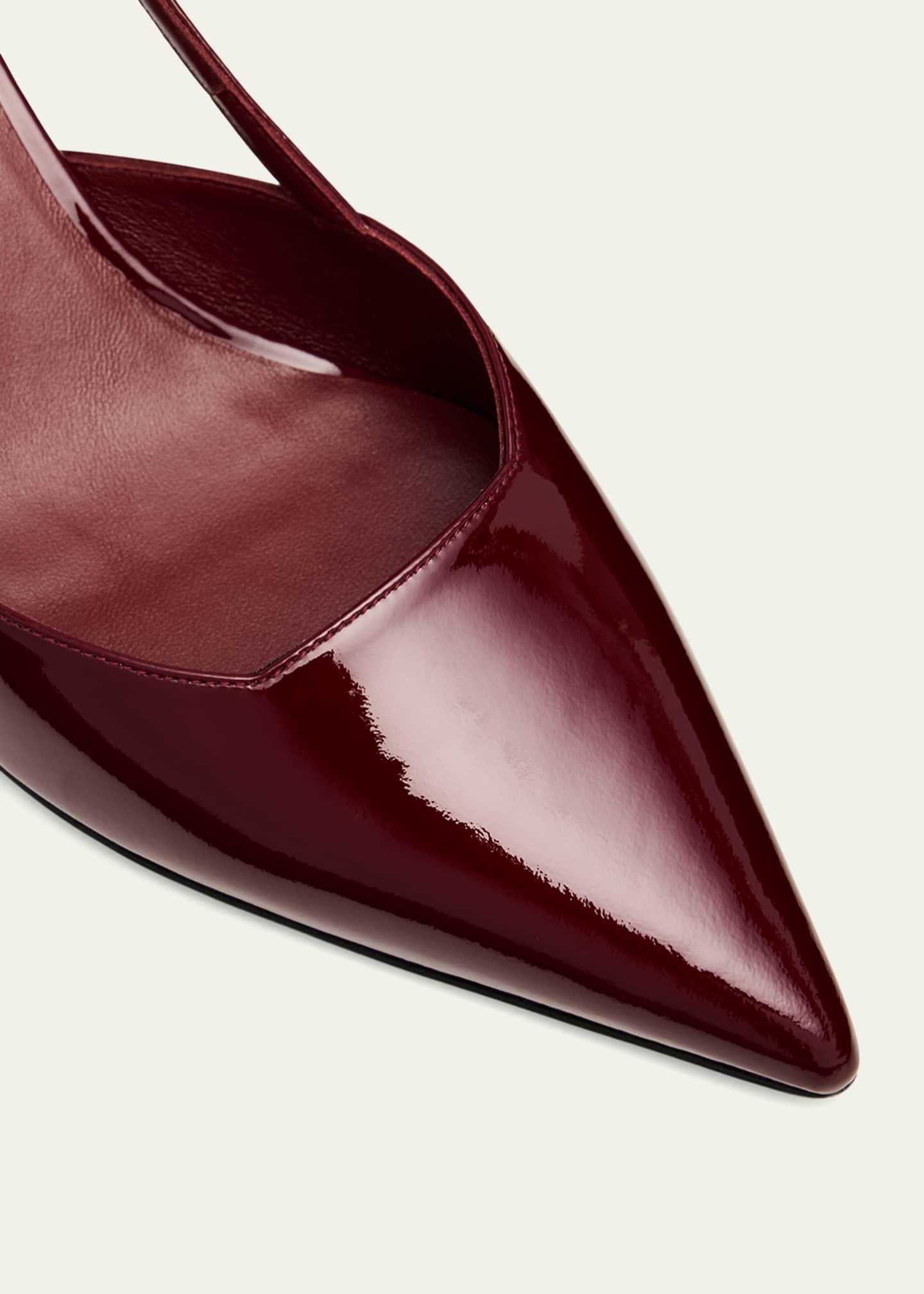 Stuart Weitzman Vinnie Patent Kitten Slingback Pumps - Bergdorf Goodman