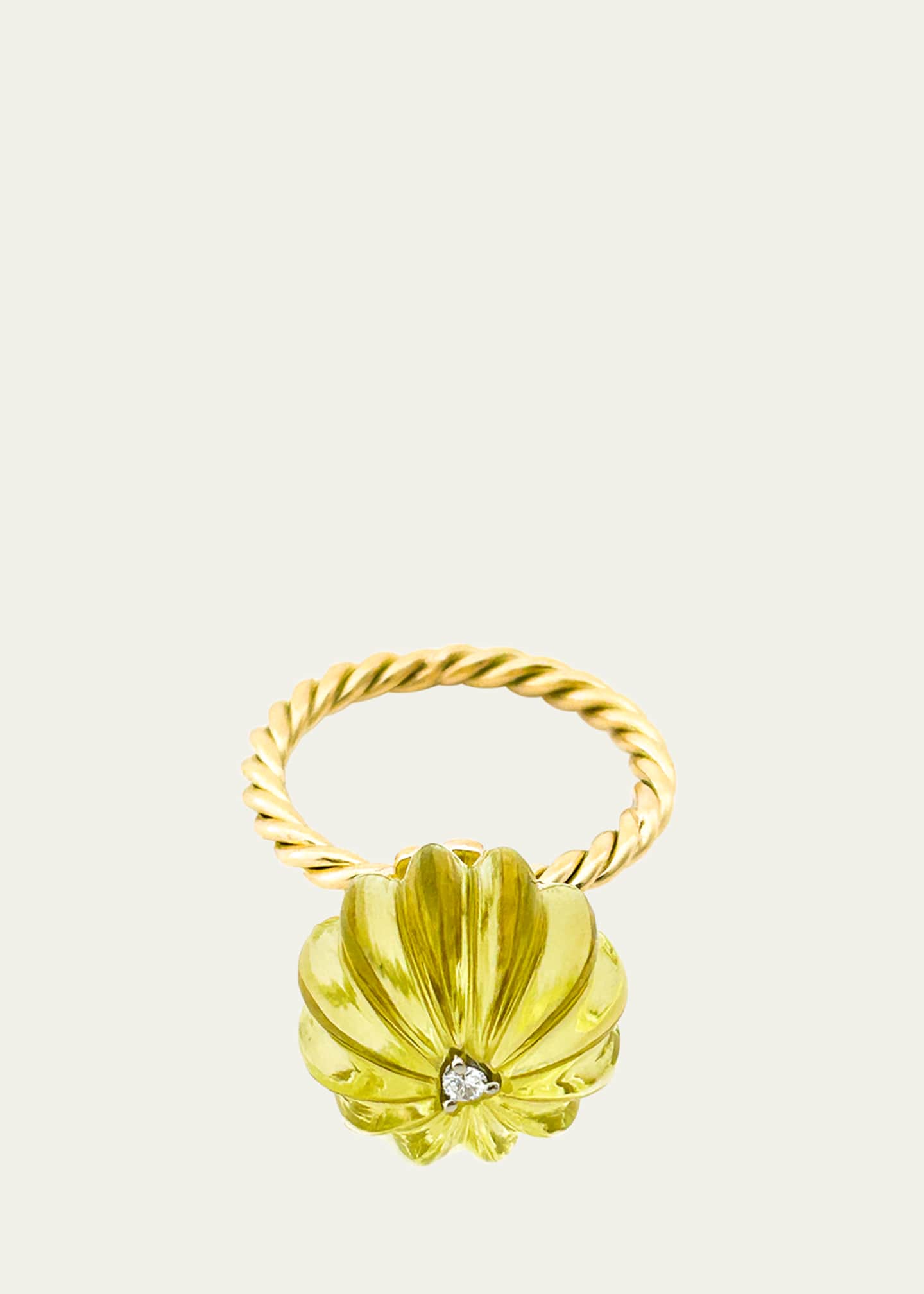 Haute Victoire Saturn Lime Citrine Diamond Ring, Size 6.5 - Bergdorf ...