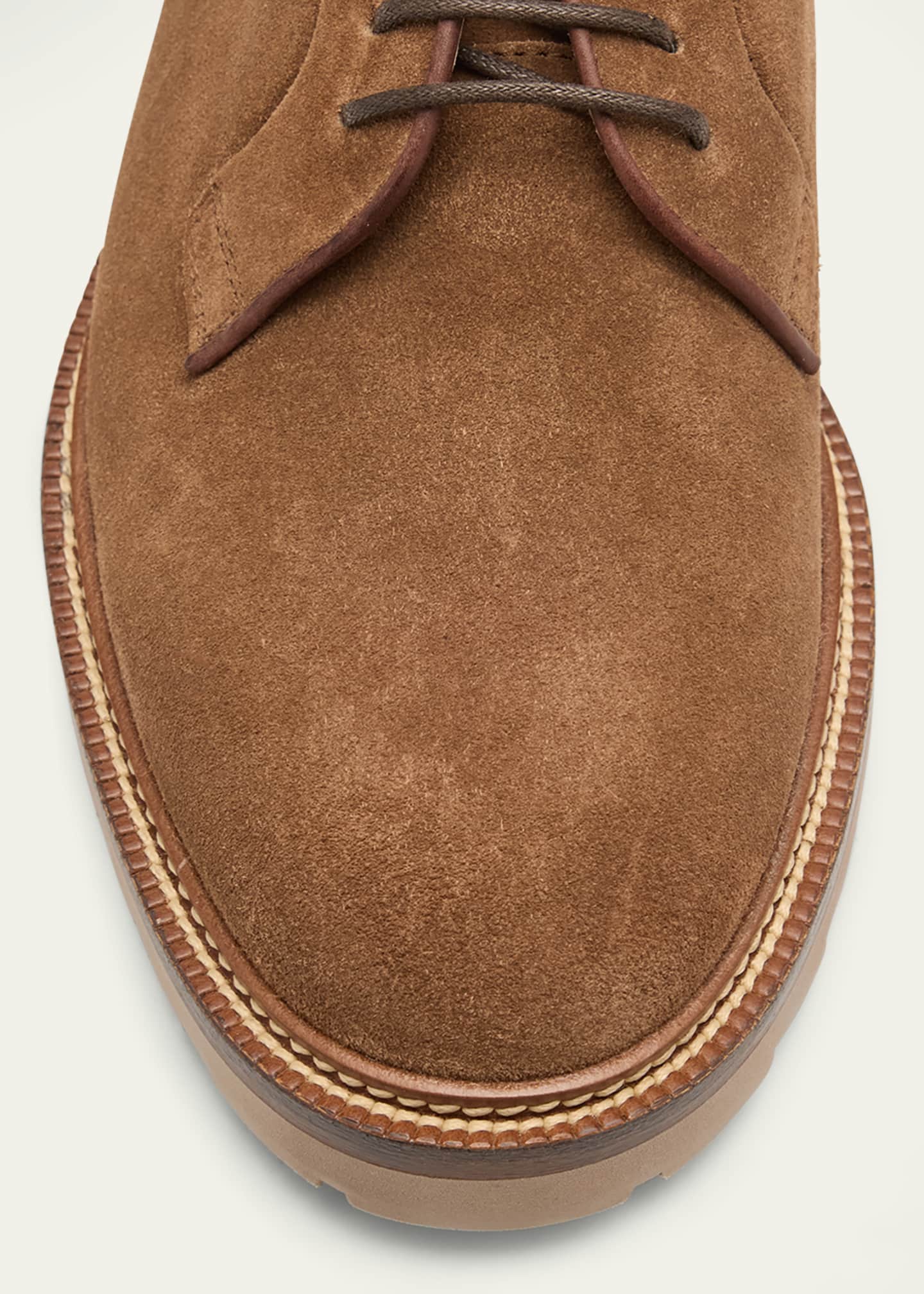 Brunello Cucinelli Men's Suede Derby Shoes - Bergdorf Goodman