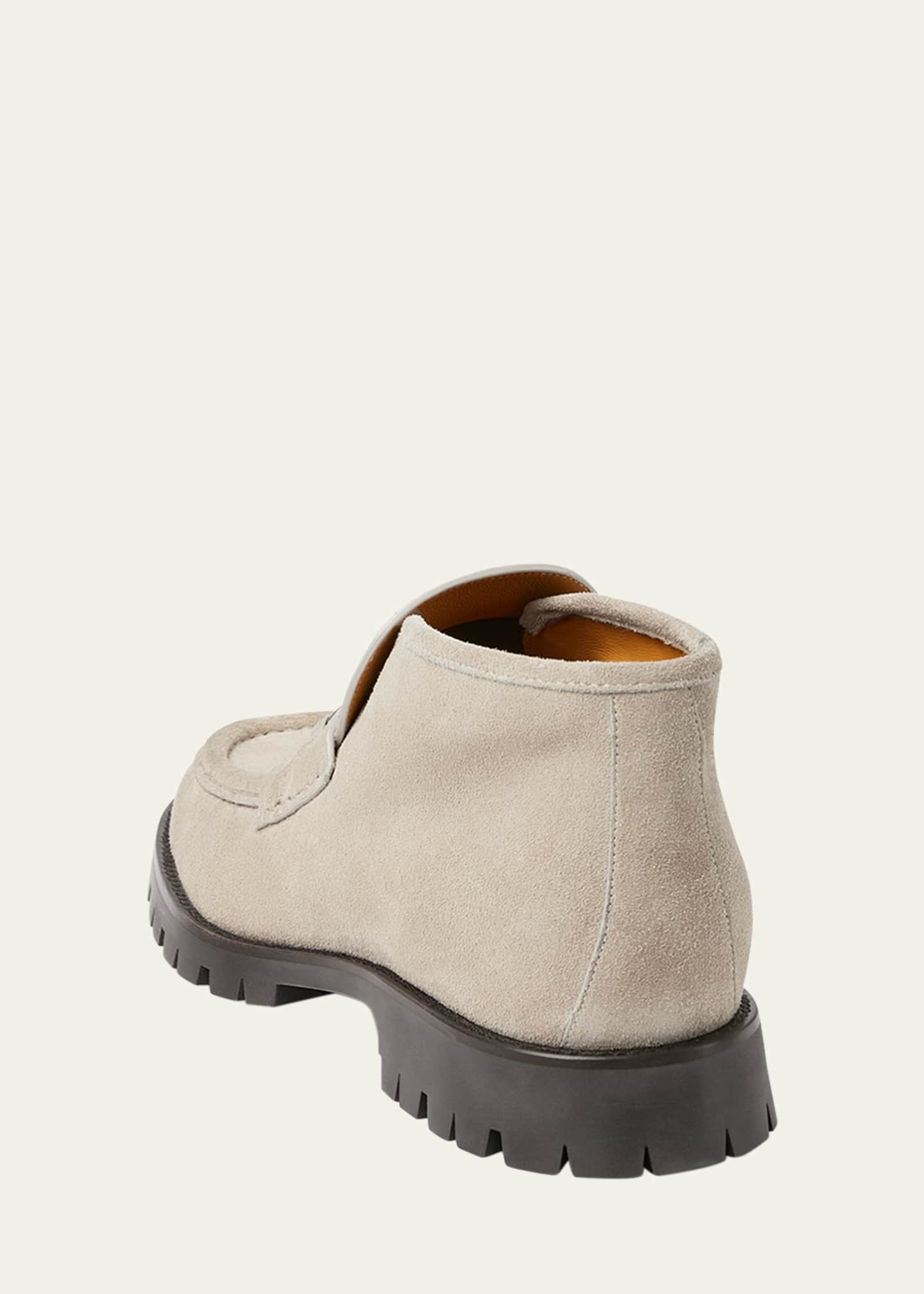 Gucci Men's Sylke Suede Bit Lug-Sole Chukka Boots - Bergdorf Goodman