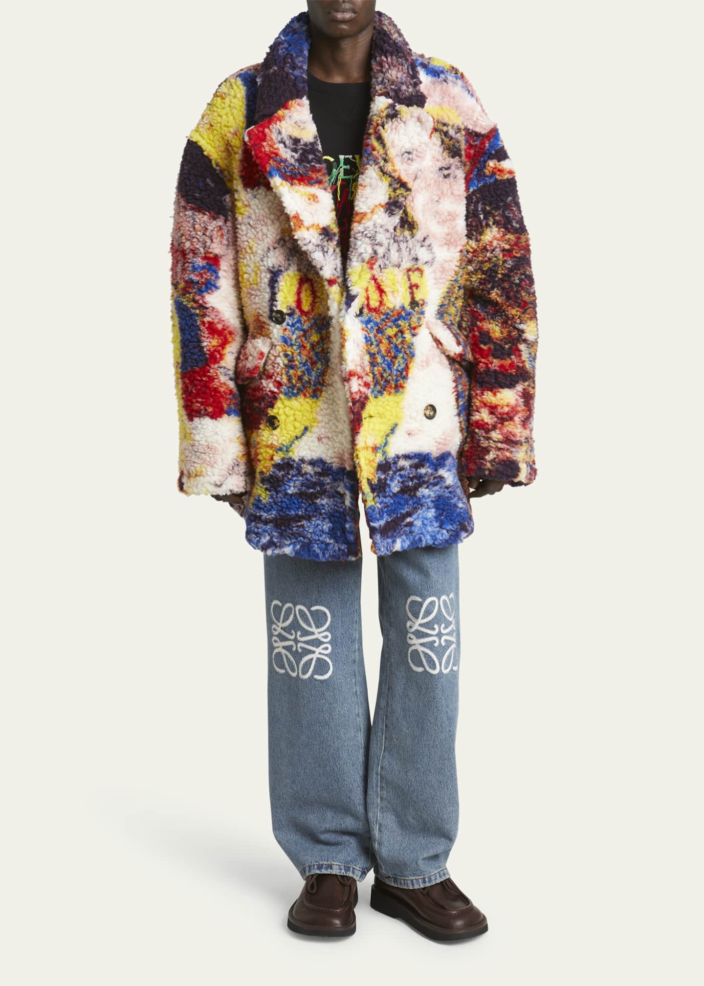 Loewe Men's Richard Hawkins Sherpa Jacket - Bergdorf Goodman