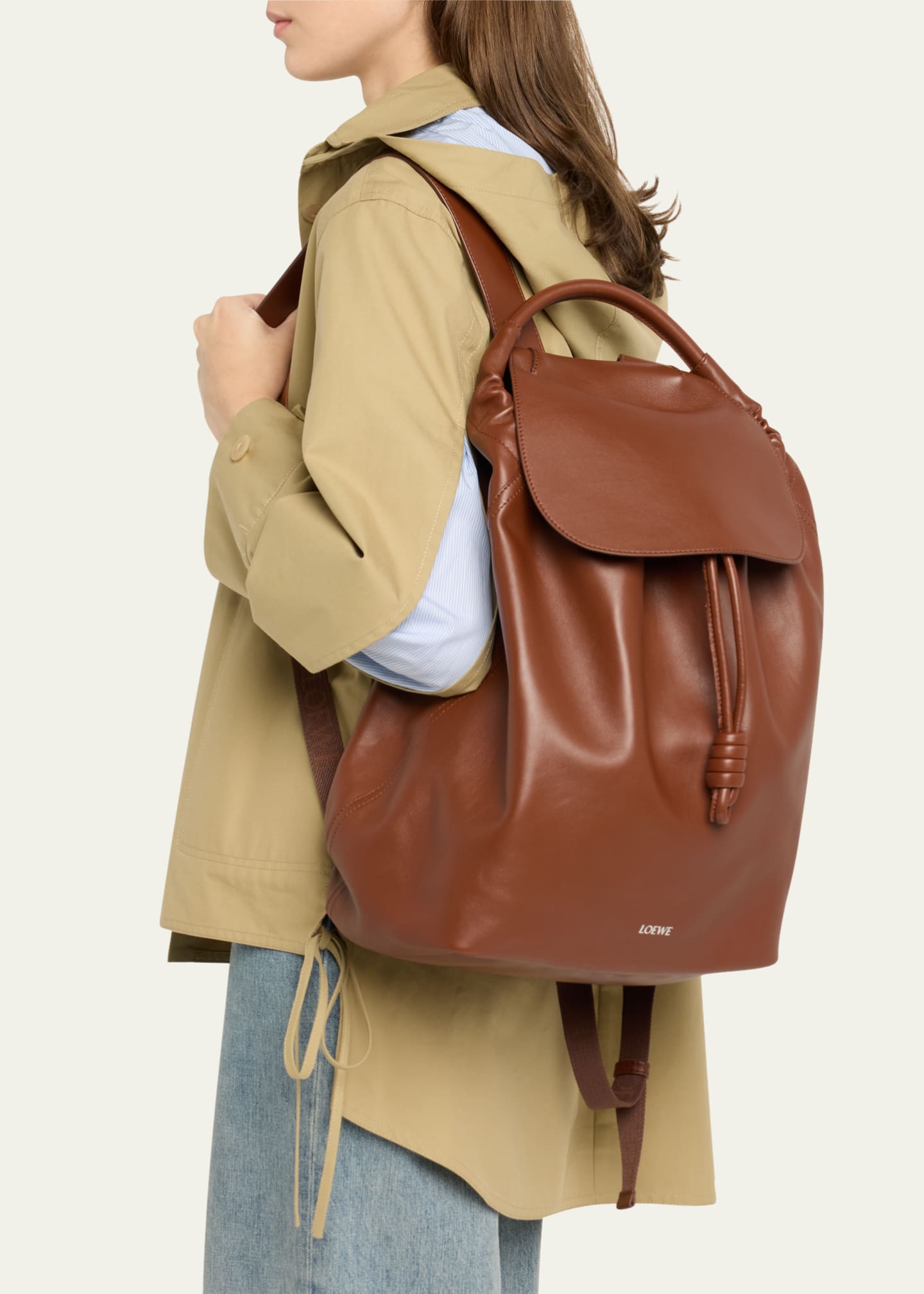 Loewe Men's Flamenco Suede Backpack - Bergdorf Goodman