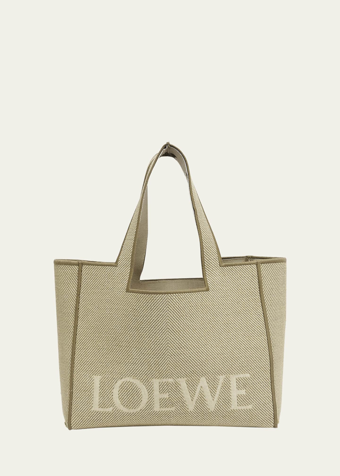 Loewe Large Logo Canvas Tote Bag - Bergdorf Goodman