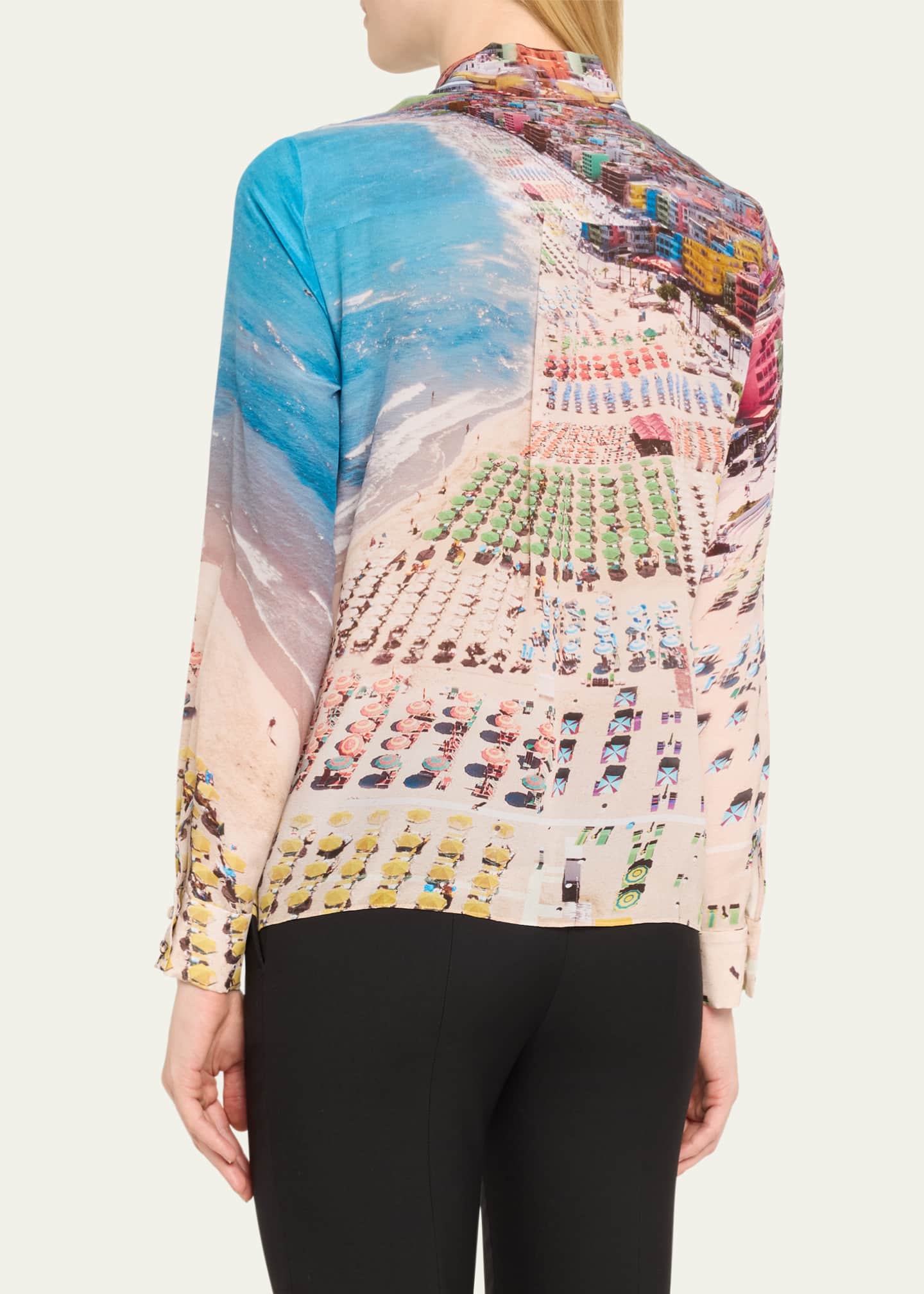 Alice + Olivia Whispering Waves Willa Placket Top - Bergdorf Goodman