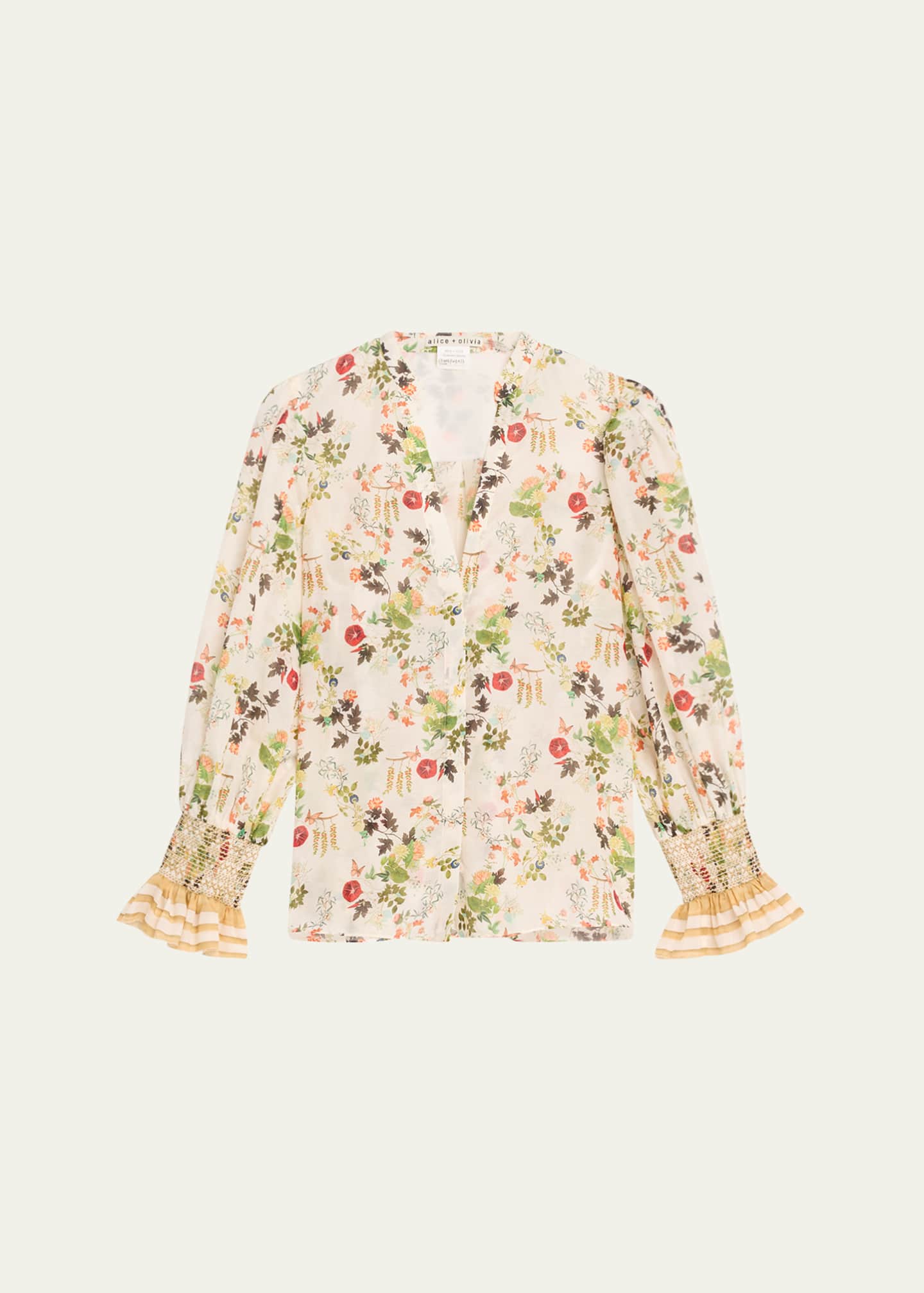 Alice + Olivia Ilan Button-Front Blouse - Bergdorf Goodman