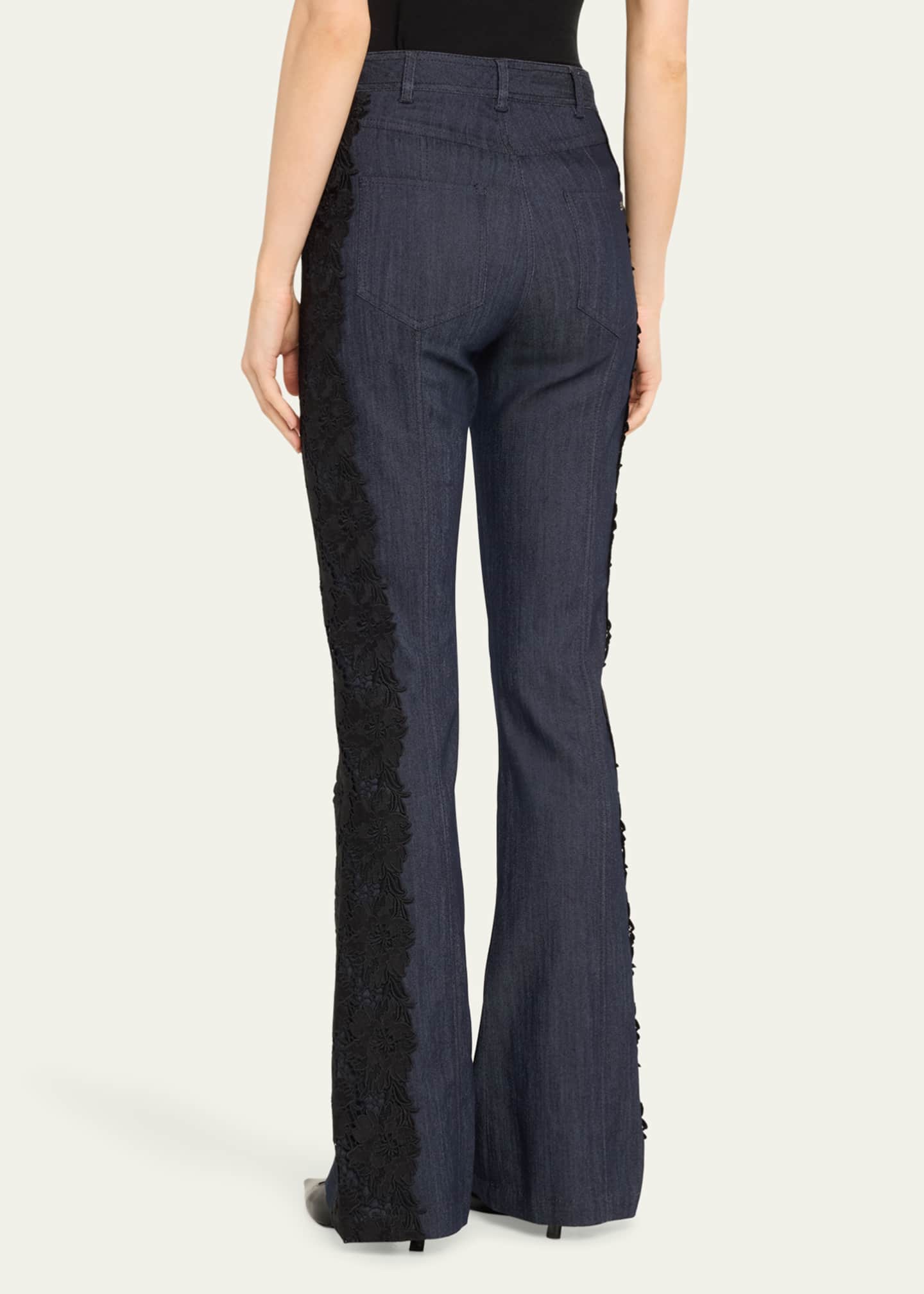 Cinq a Sept Laney Lace Flare Jeans - Bergdorf Goodman