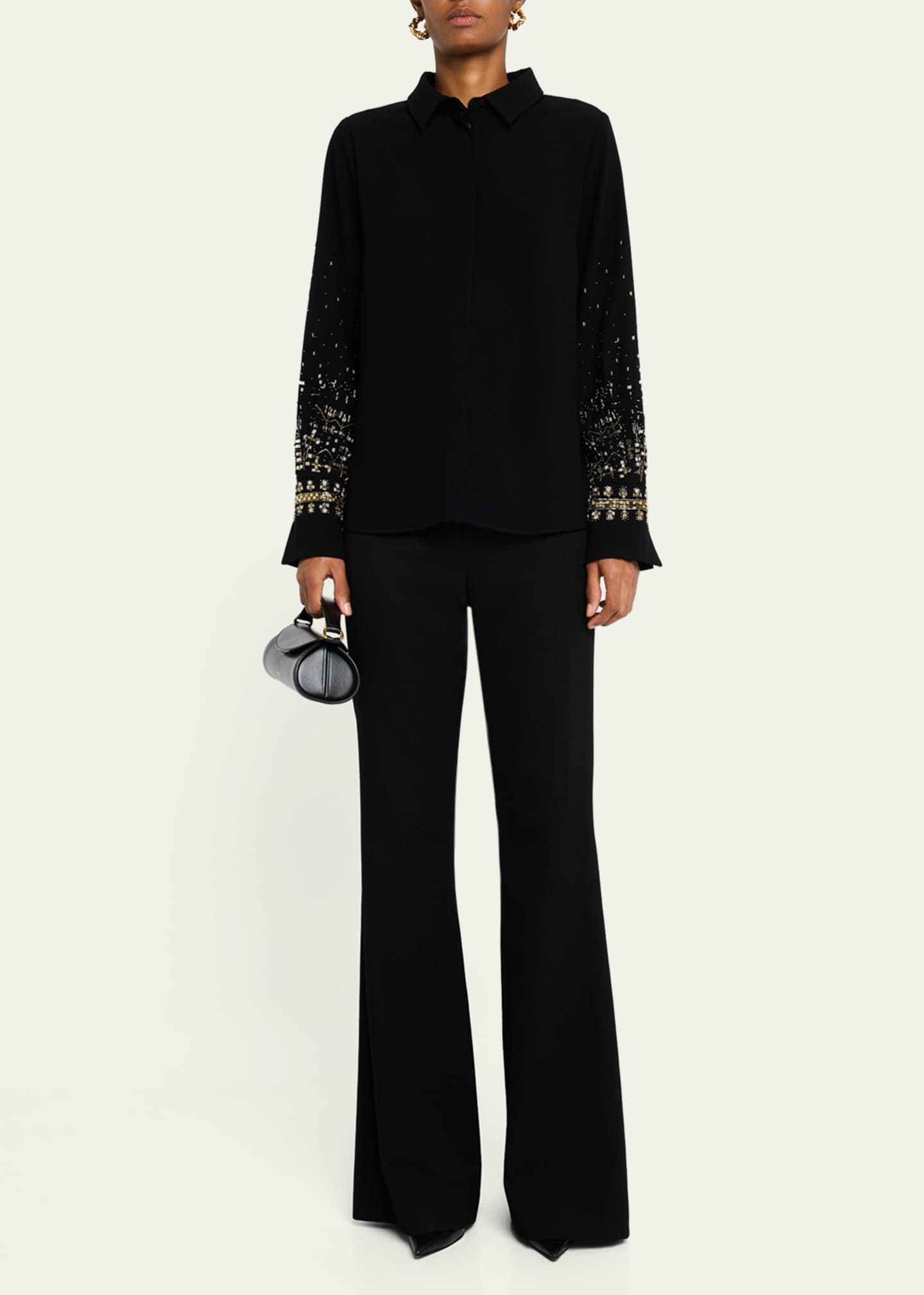 Kobi Halperin Chai Beaded Satin Blouse - Bergdorf Goodman