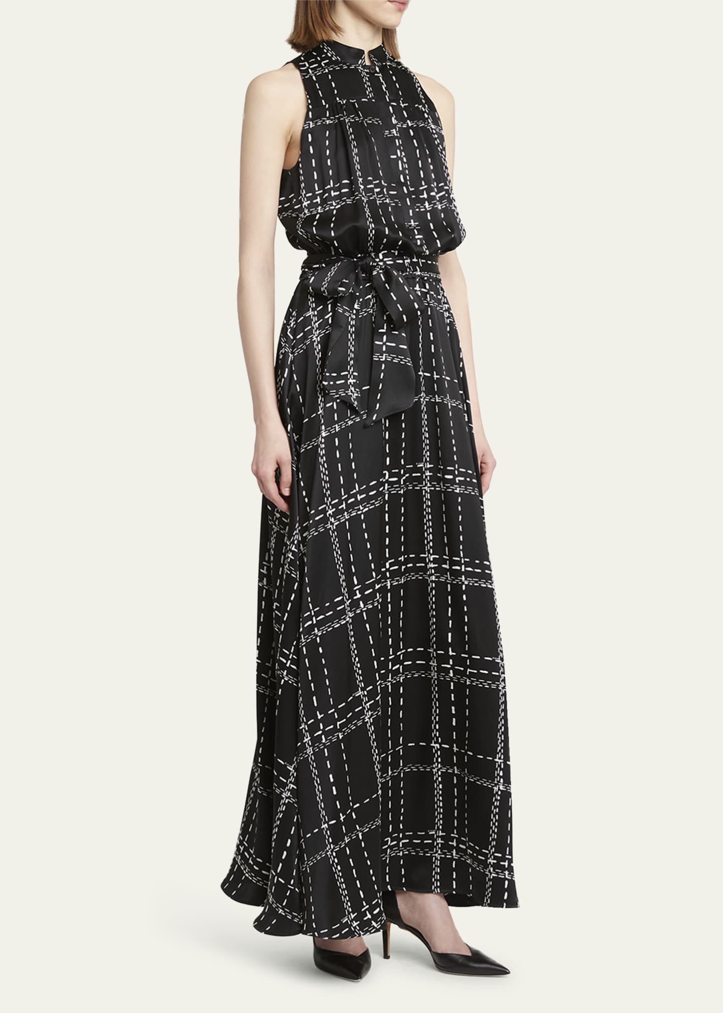 Kiton Printed Self-Tie Silk Maxi Dress - Bergdorf Goodman
