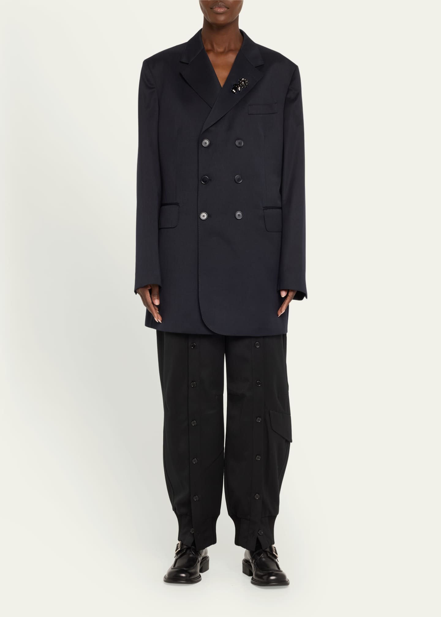 Simone Rocha Men's Embellished Double-Breasted Sport Coat - Bergdorf ...