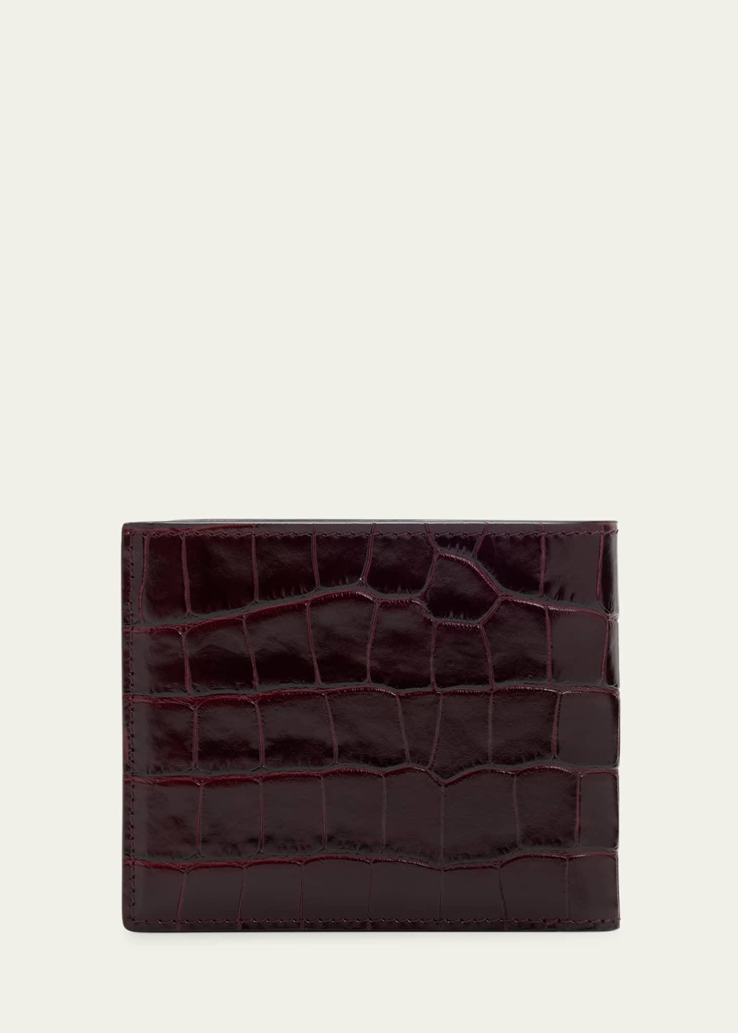 TOM FORD Men's Bi-Fold Crocodile-Print Leather Wallet - Bergdorf Goodman