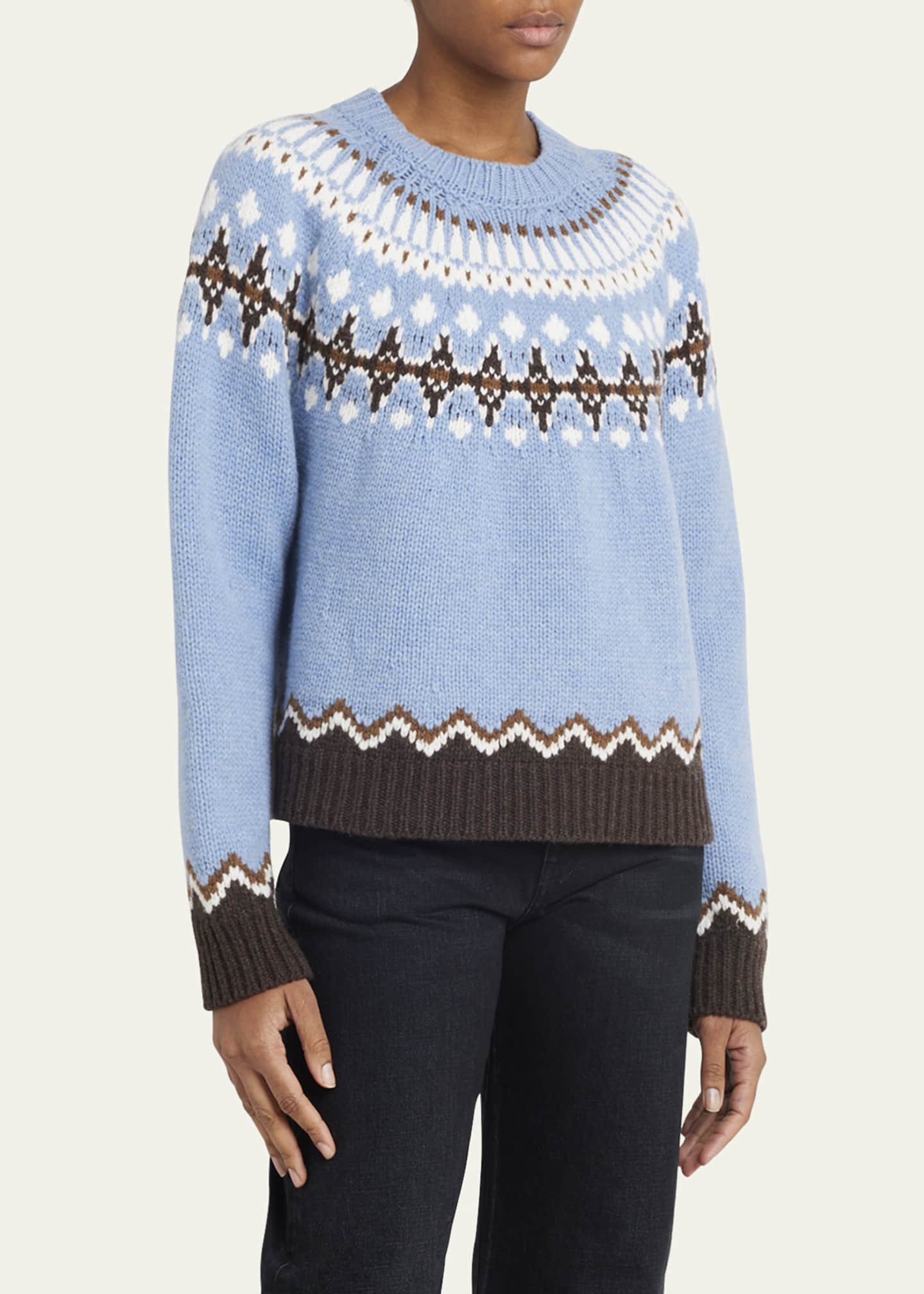 Alanui Sweet Winter Fair Isle Wool Sweater - Bergdorf Goodman