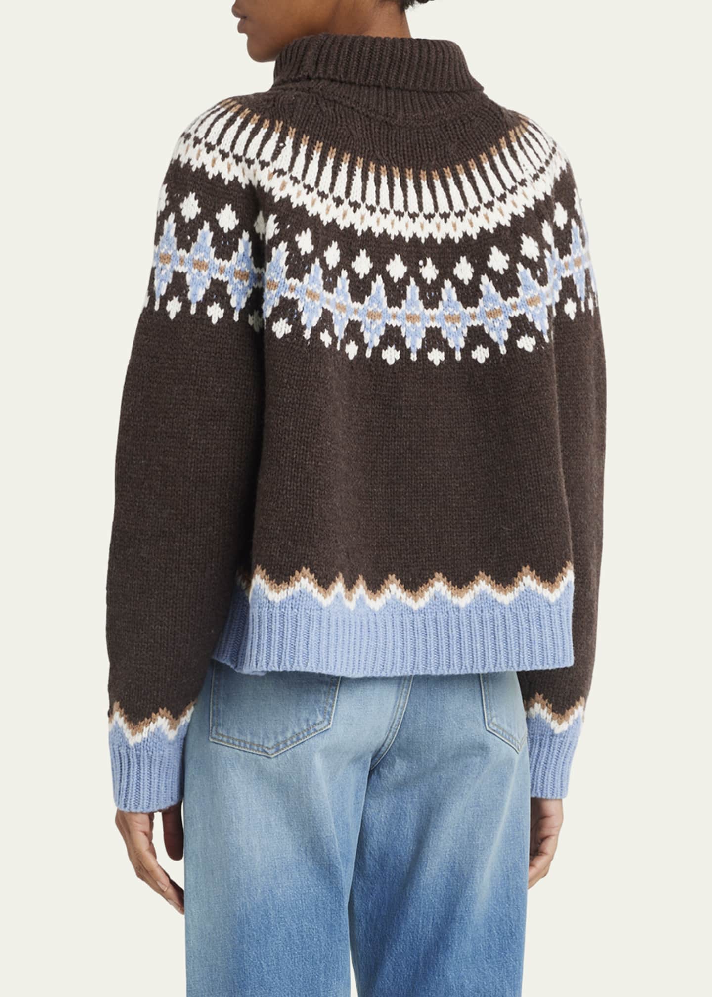 Alanui Sweet Winter Fair Isle Turtleneck Wool Sweater - Bergdorf Goodman