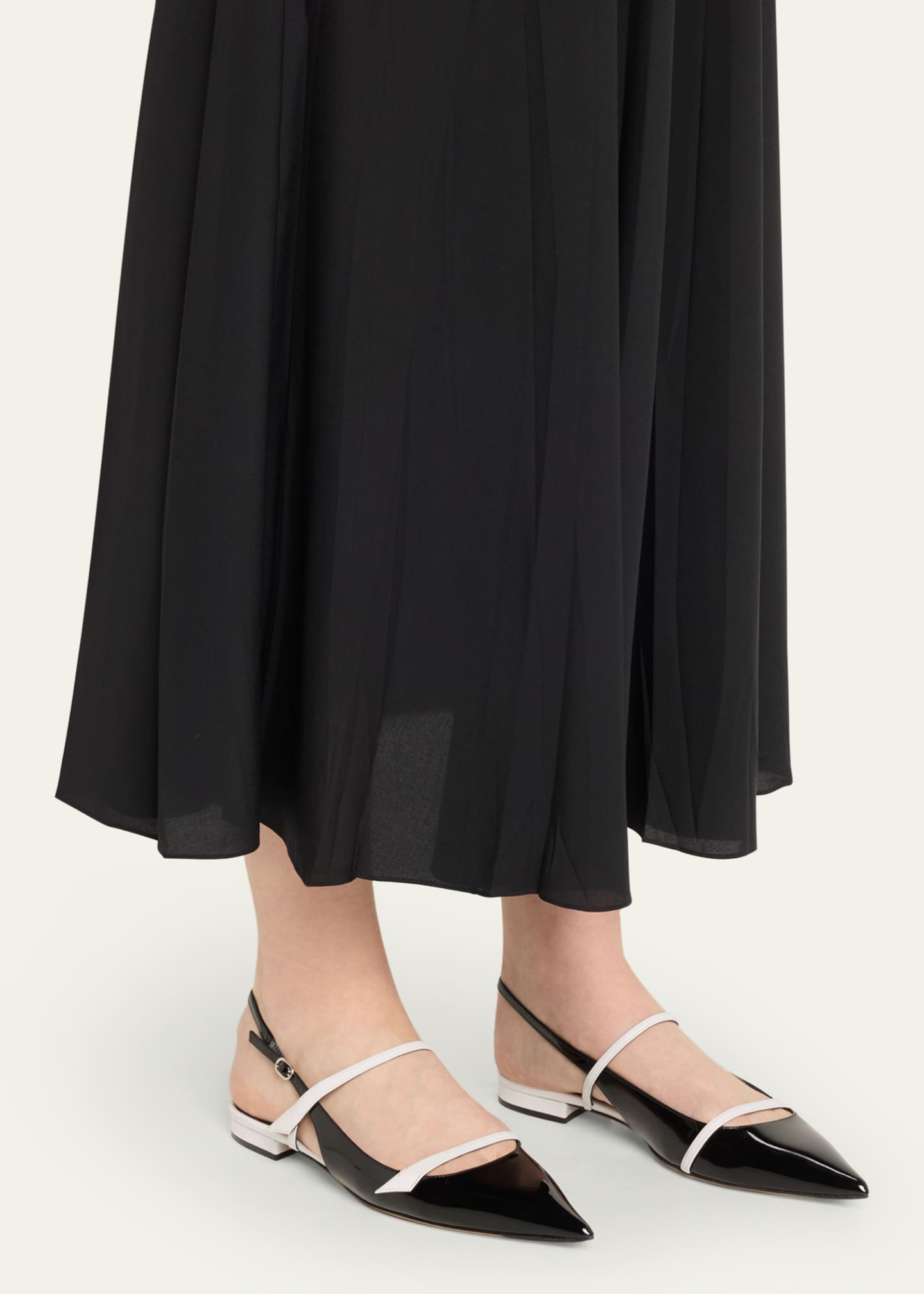 Alexandre Birman Tita Bicolor Two-Band Slingback Flats - Bergdorf Goodman